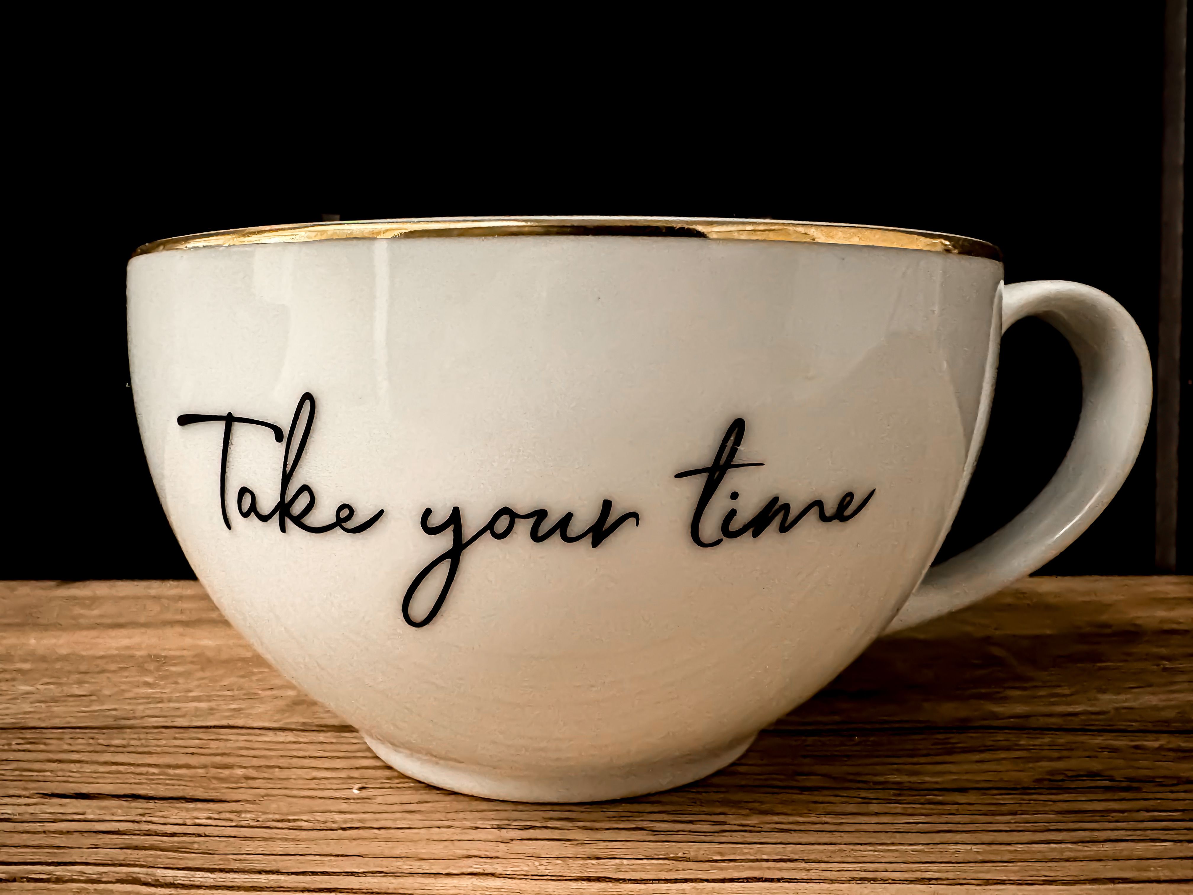 Elegant Tea Cup with Inspiring Message · Free Stock Photo
