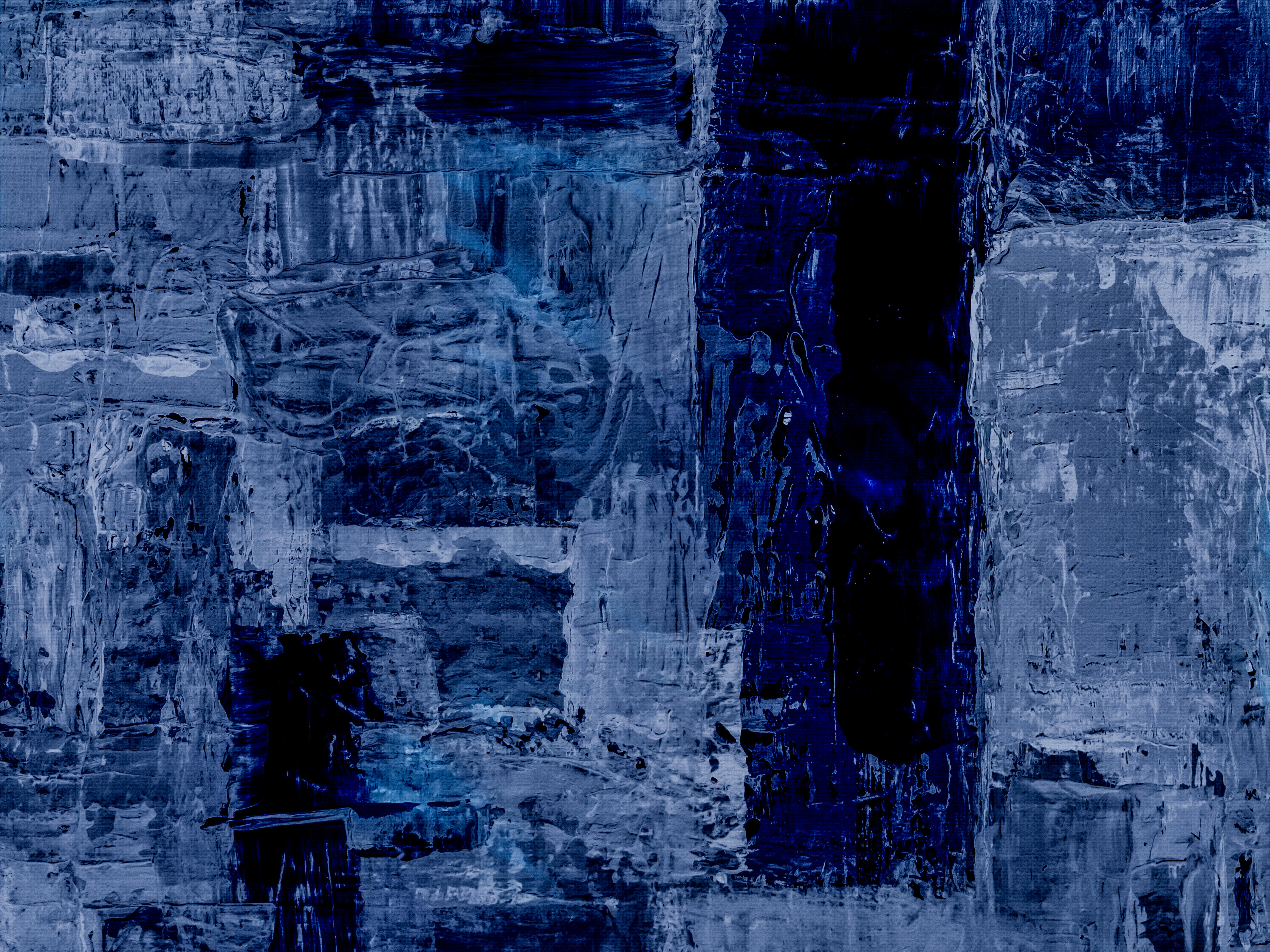 Abstract Blue Expressionist Digital Painting · Free Stock Photo