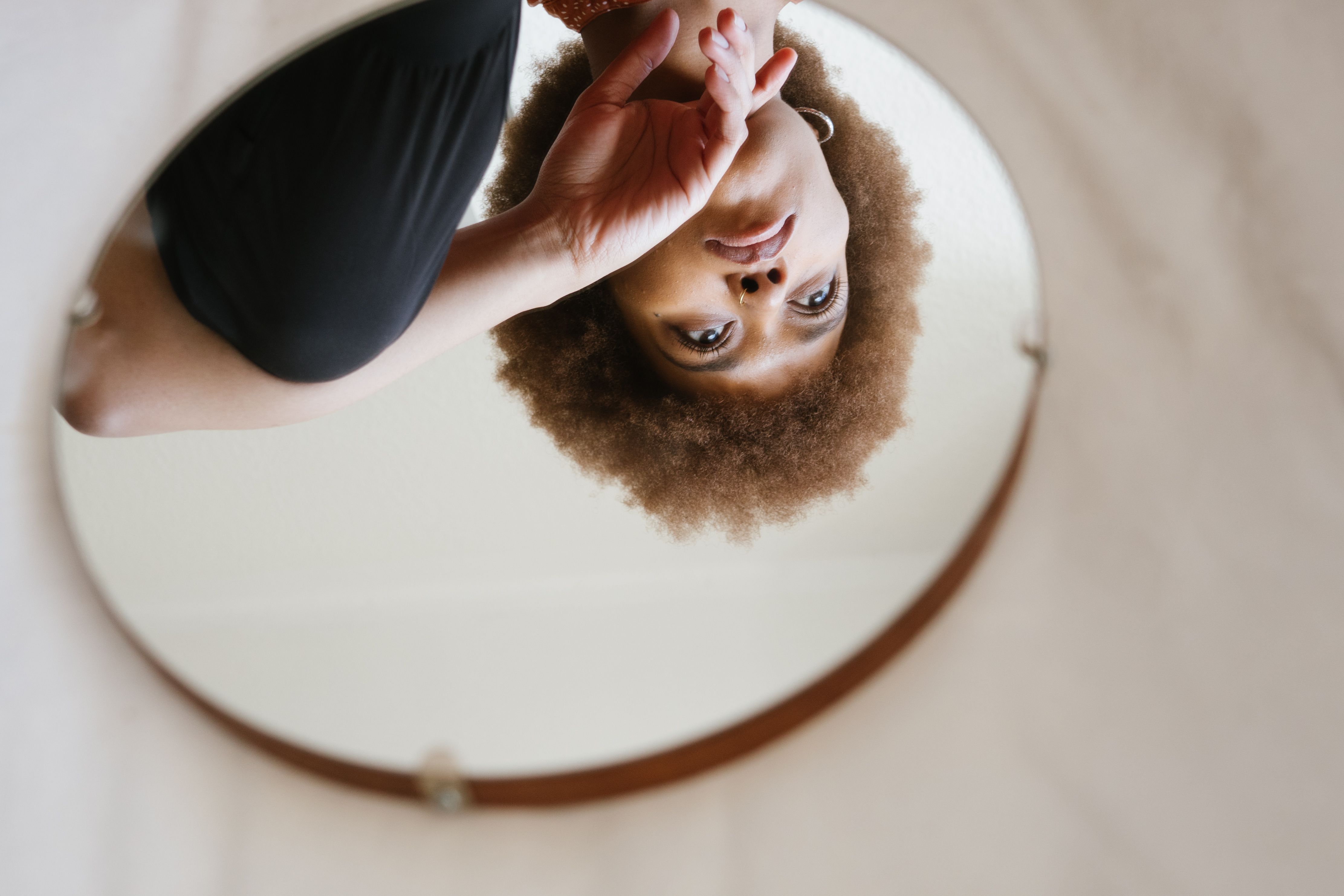 Reflection of Woman's Eye on Broken Mirror · Free Stock Photo