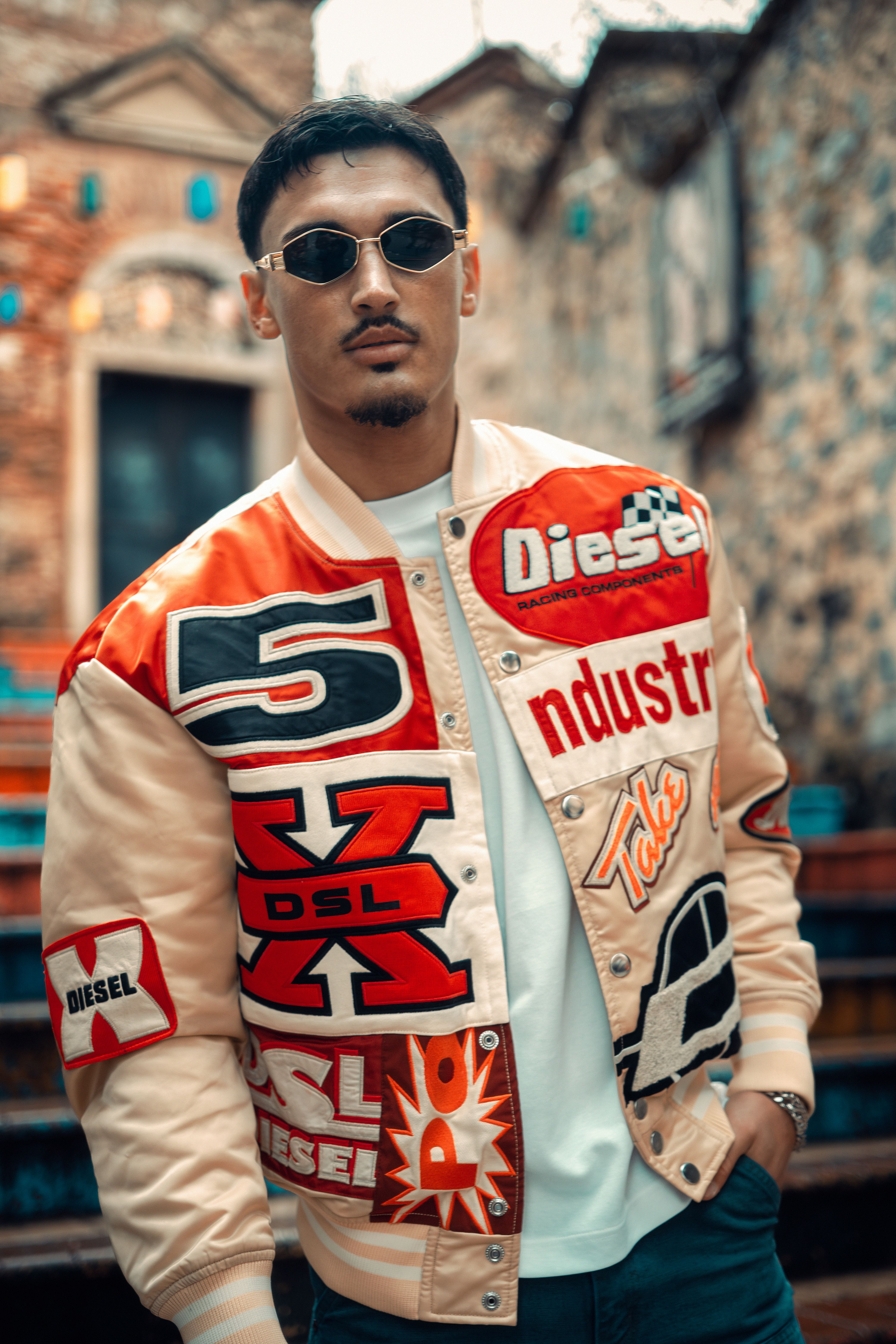 Trendy Urban Fashion with Graphic Jacket · Free Stock Photo