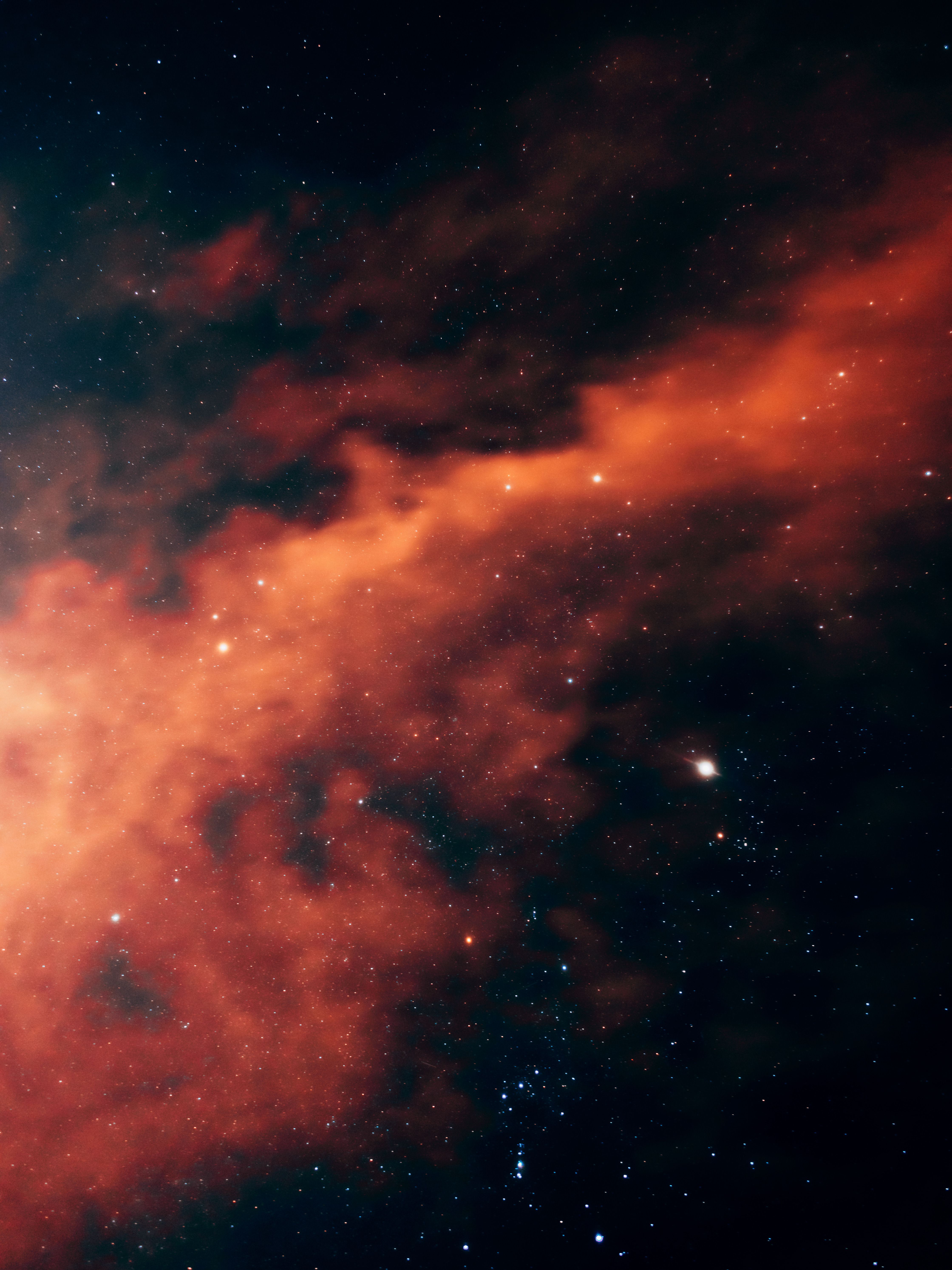 Stunning Cosmic Nebula with Vibrant Red Clouds · Free Stock Photo