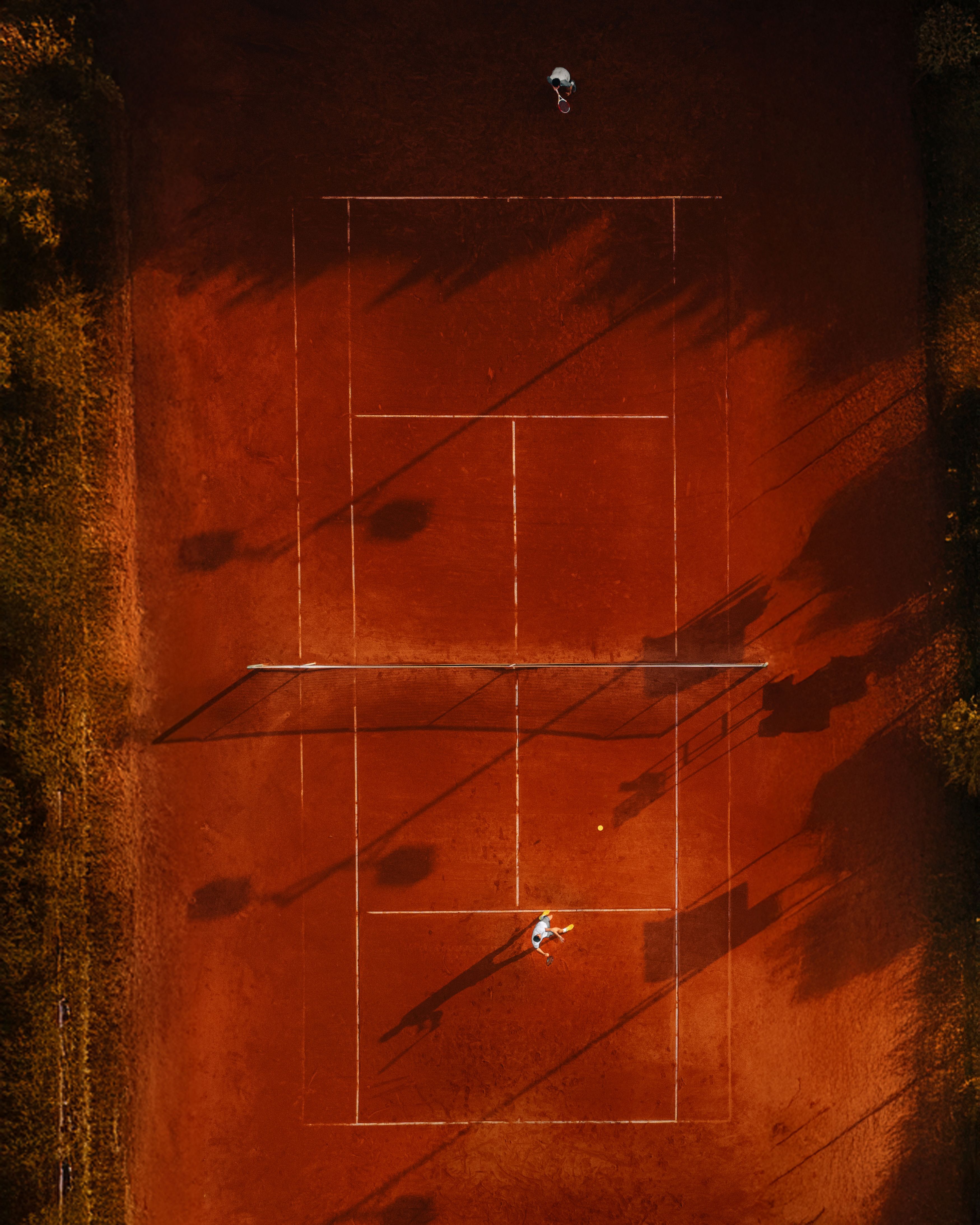 Top View of Tennis Court · Free Stock Photo