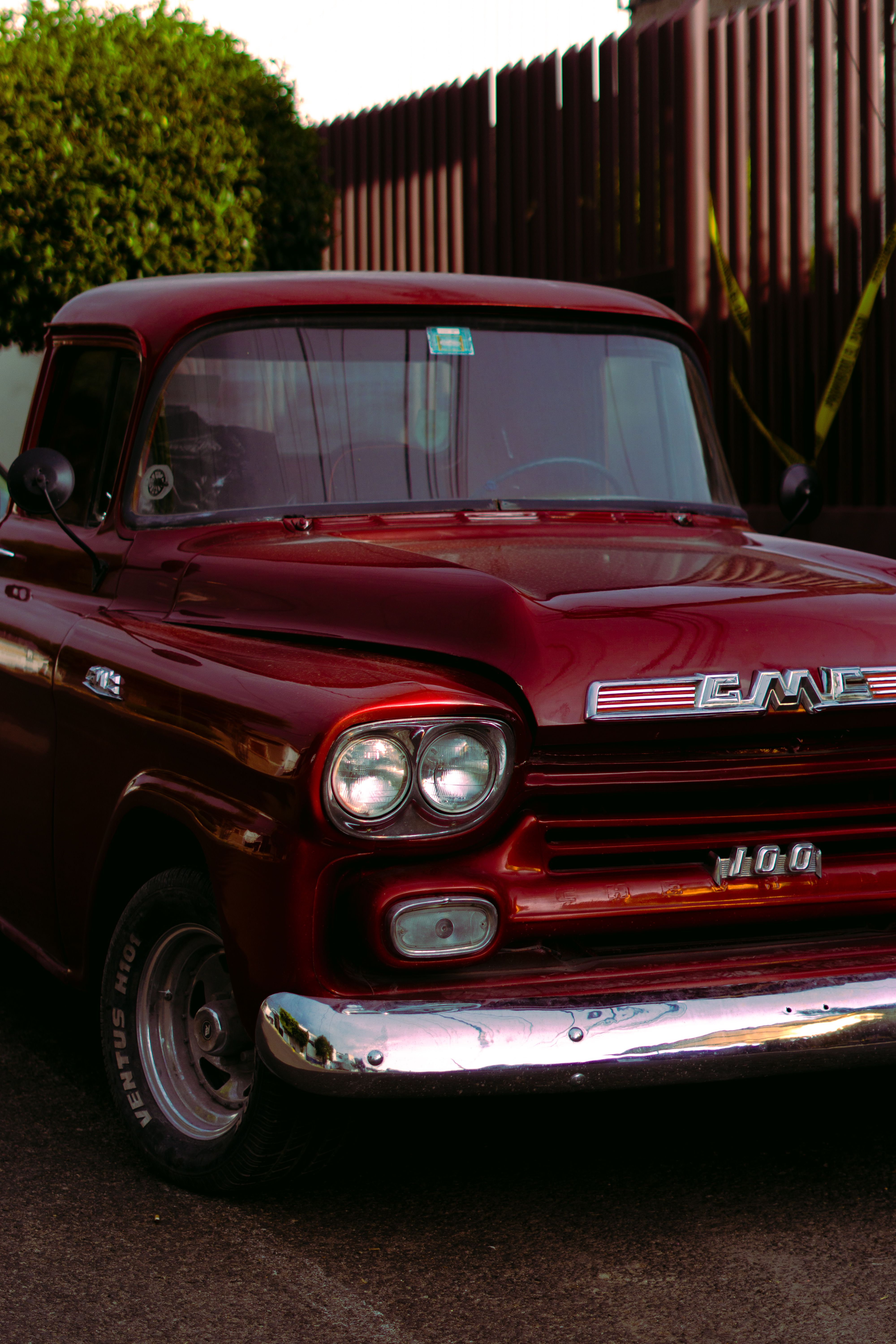 Vintage Red GMC Truck in Puebla Street · Free Stock Photo