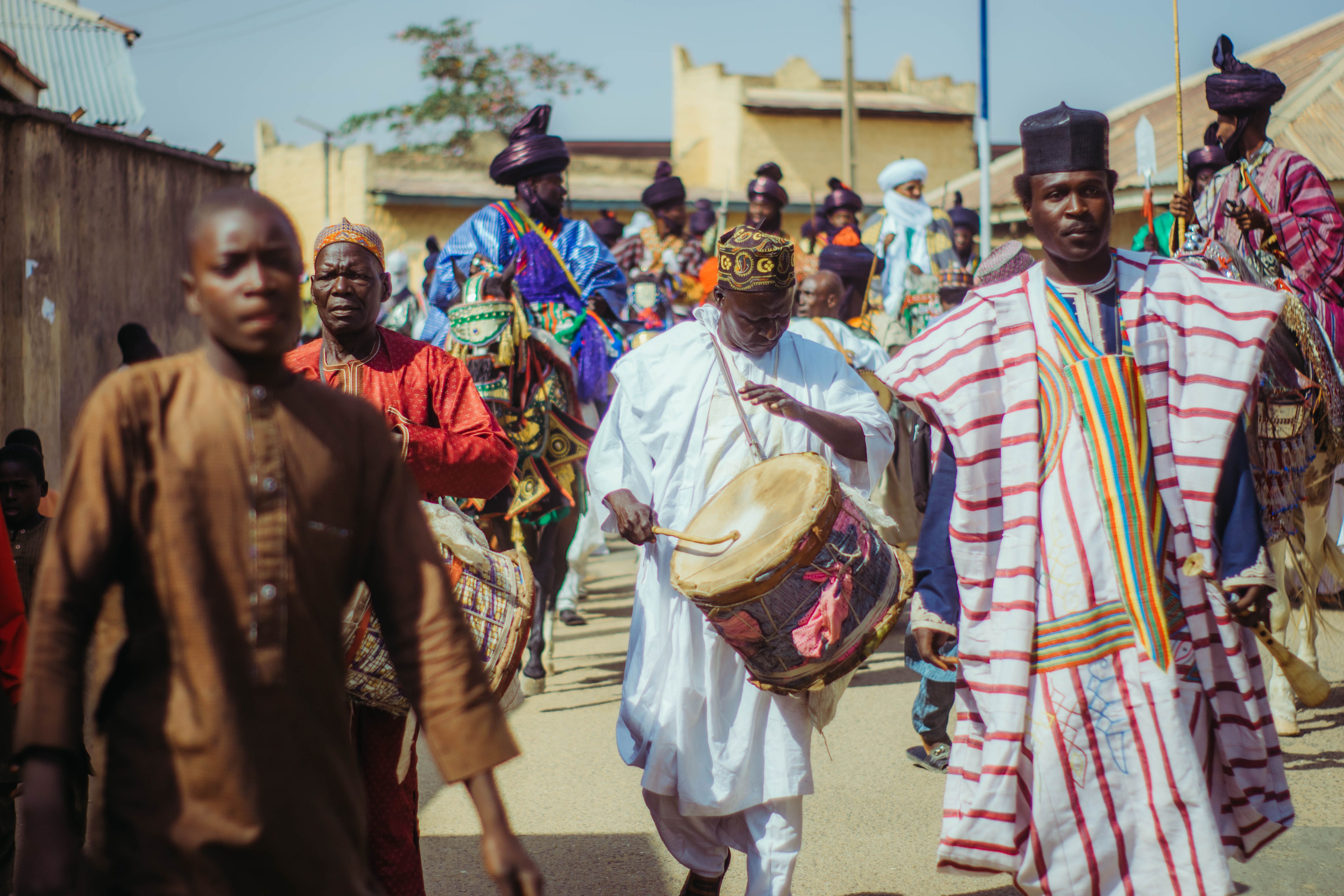 Vibrant Traditional African Street Parade · Free Stock Photo