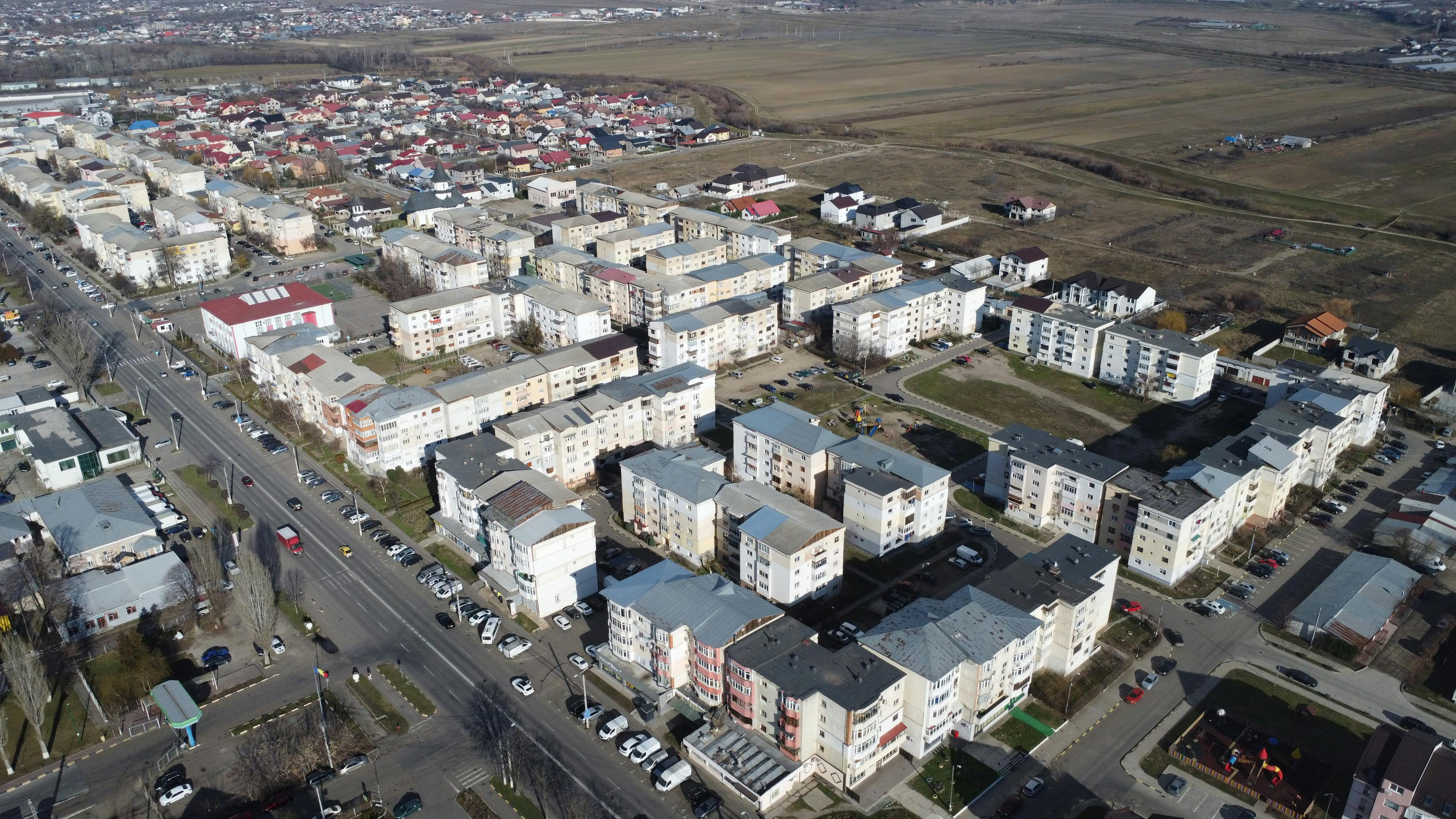Aerial View of Tecuci Residential Area in Romania · Free Stock Photo