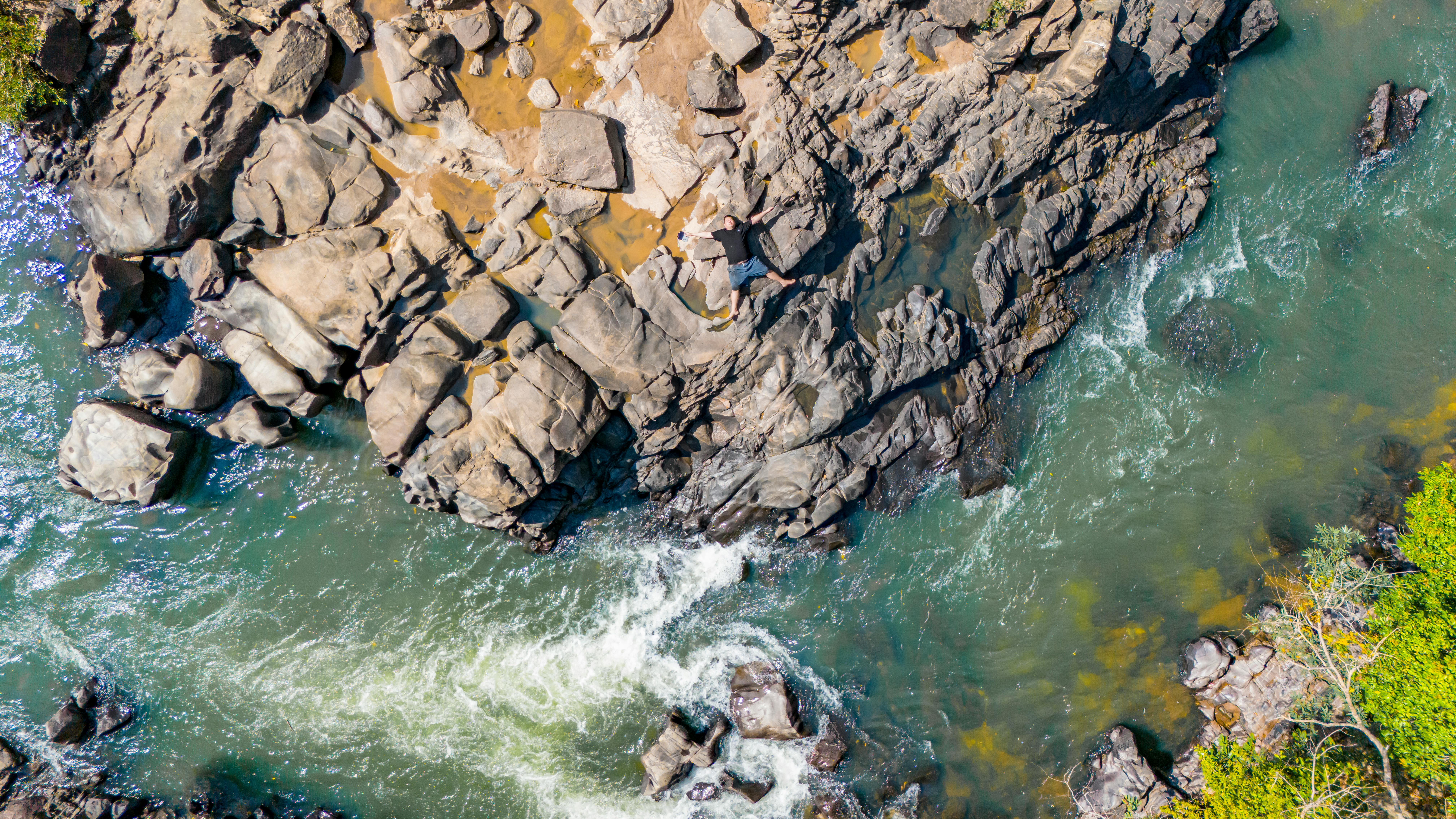 Aerial View of Rocky River in Kon Tum, Vietnam · Free Stock Photo