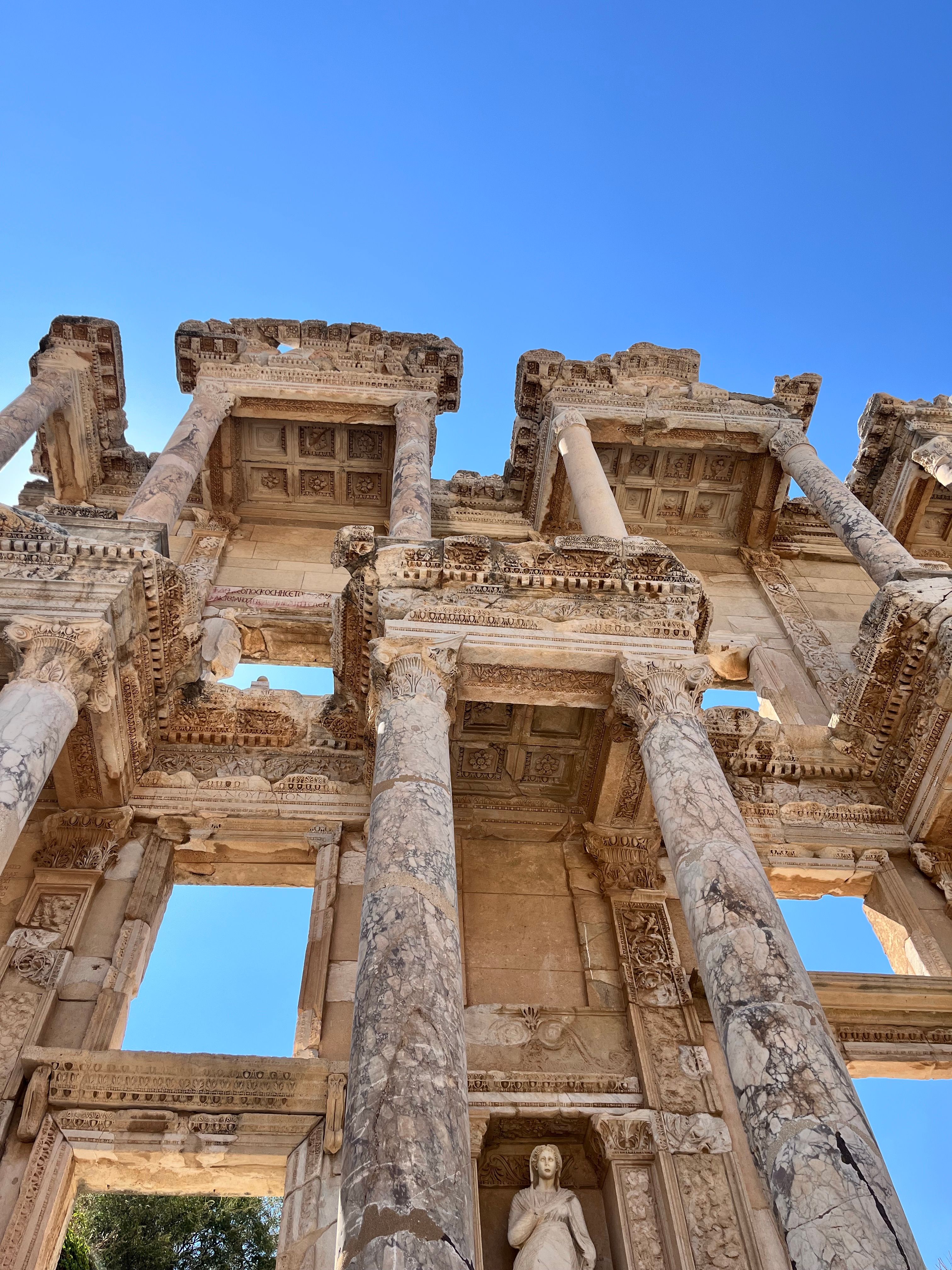 Ancient Celsus Library Facade in Ephesus · Free Stock Photo
