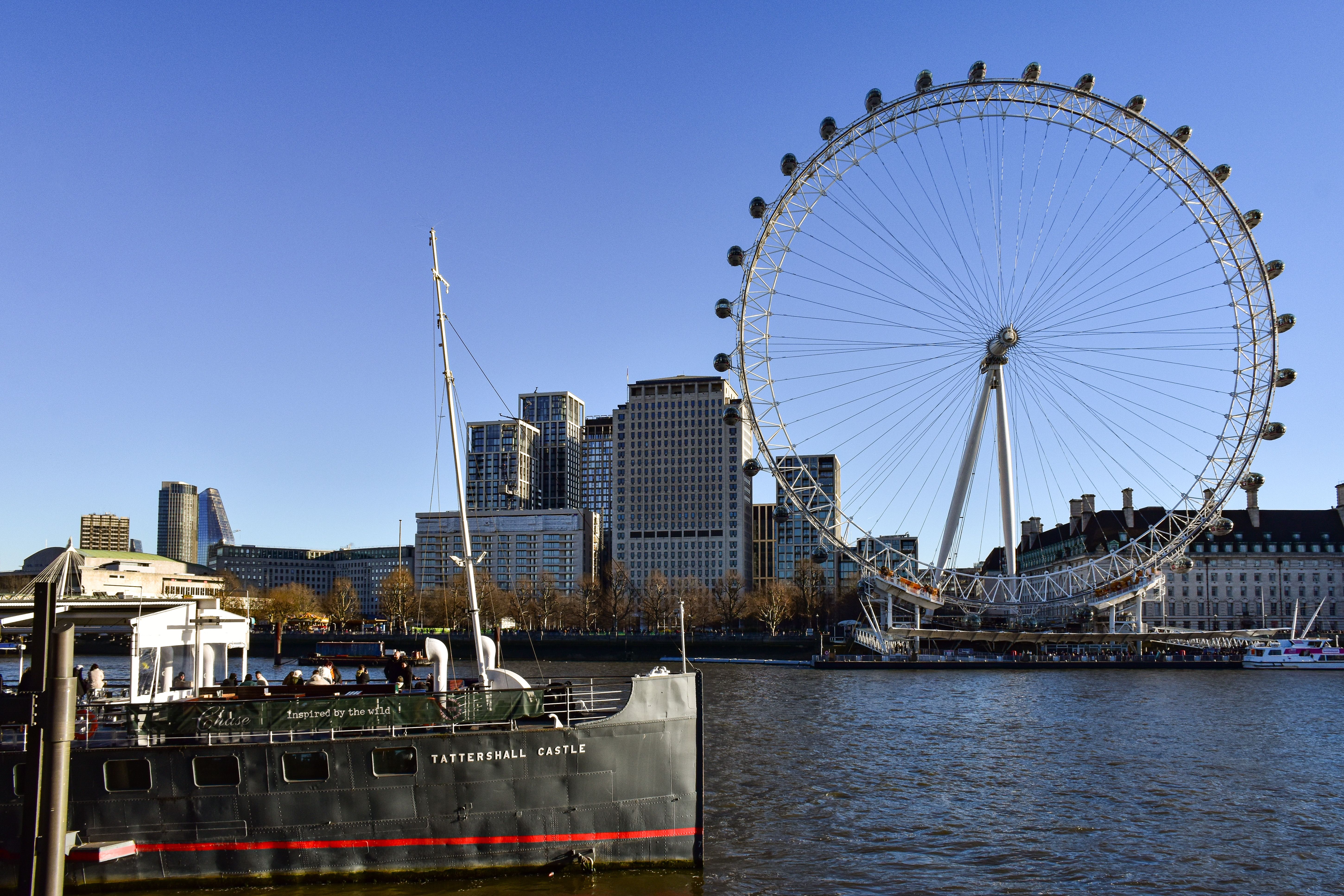 Iconic London Eye and River Thames View · Free Stock Photo
