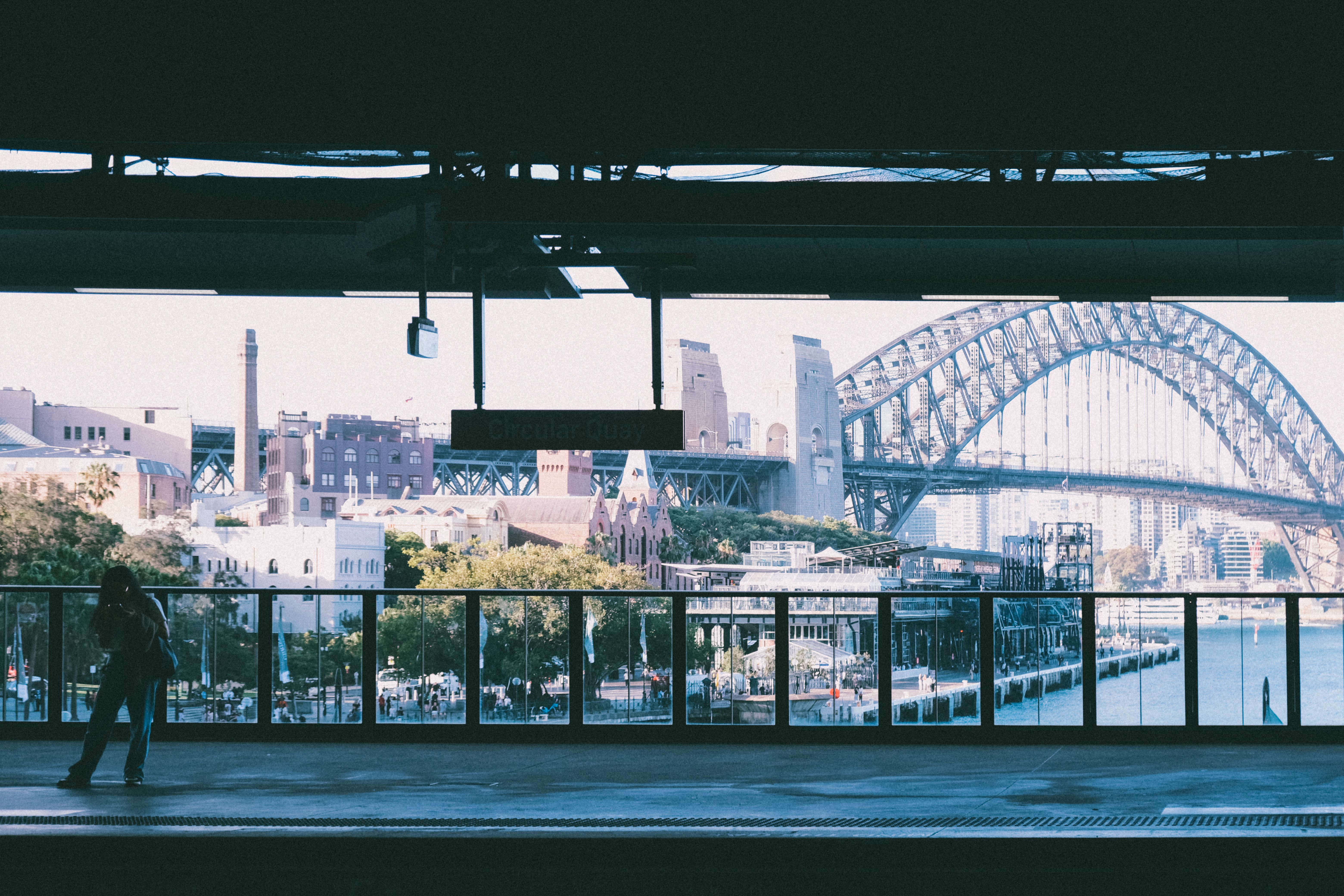 Sydney Harbour Bridge view from train station · Free Stock Photo
