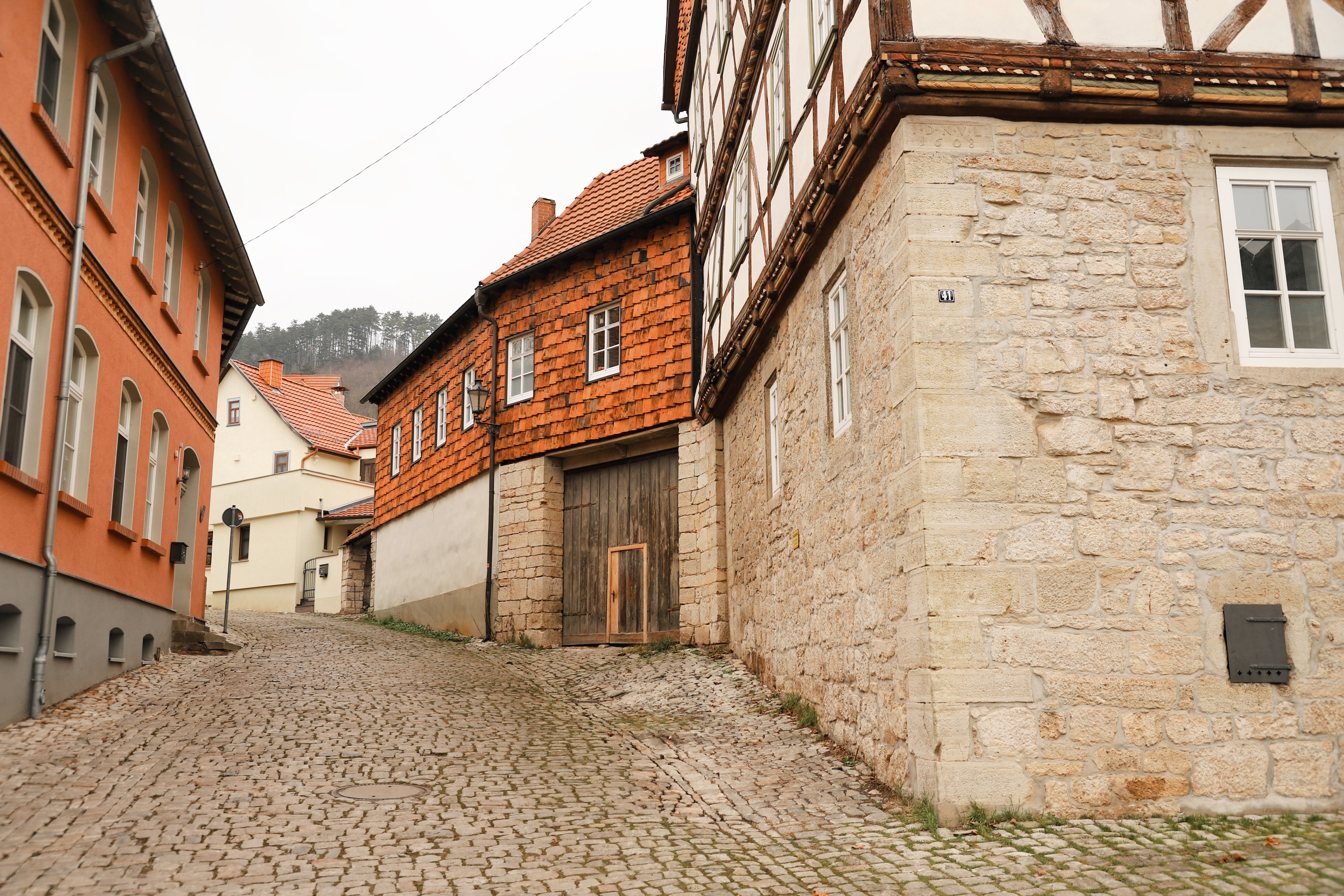 Charming Timber-Framed Street in Treffurt, Germany · Free Stock Photo