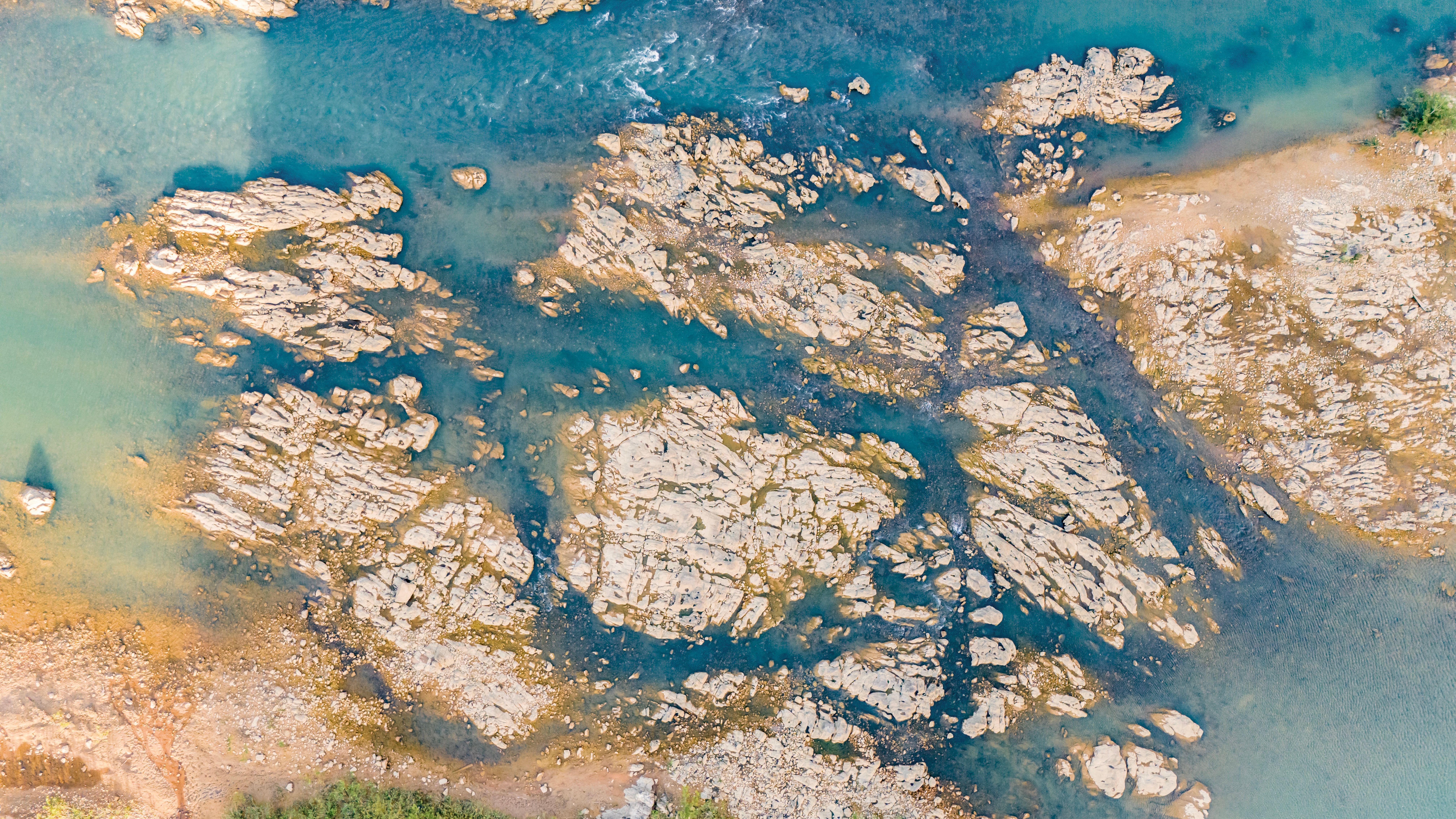 Aerial View of Rocky Riverbed in Vietnam · Free Stock Photo