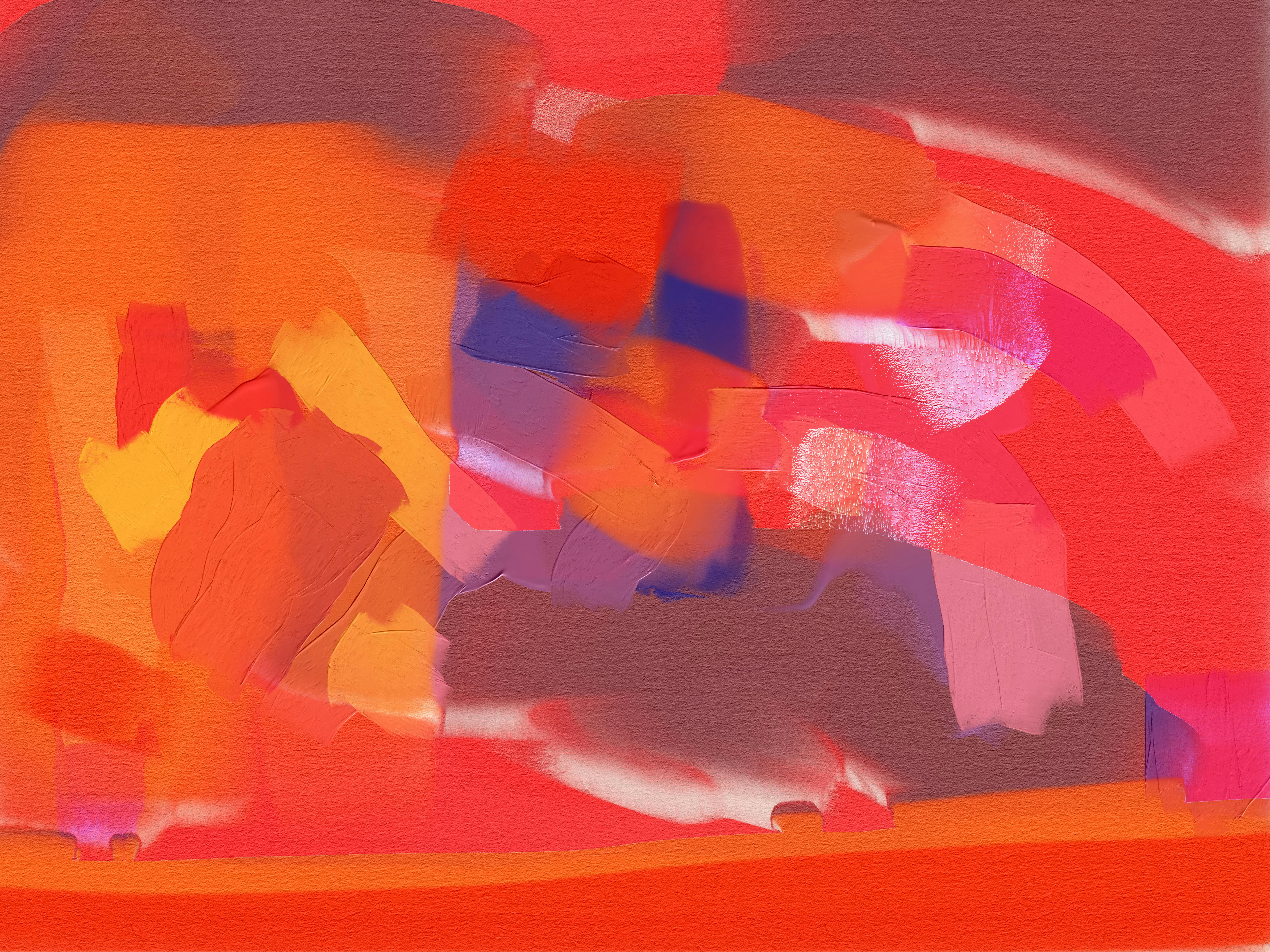 Vibrant Abstract Expressionist Digital Painting · Free Stock Photo