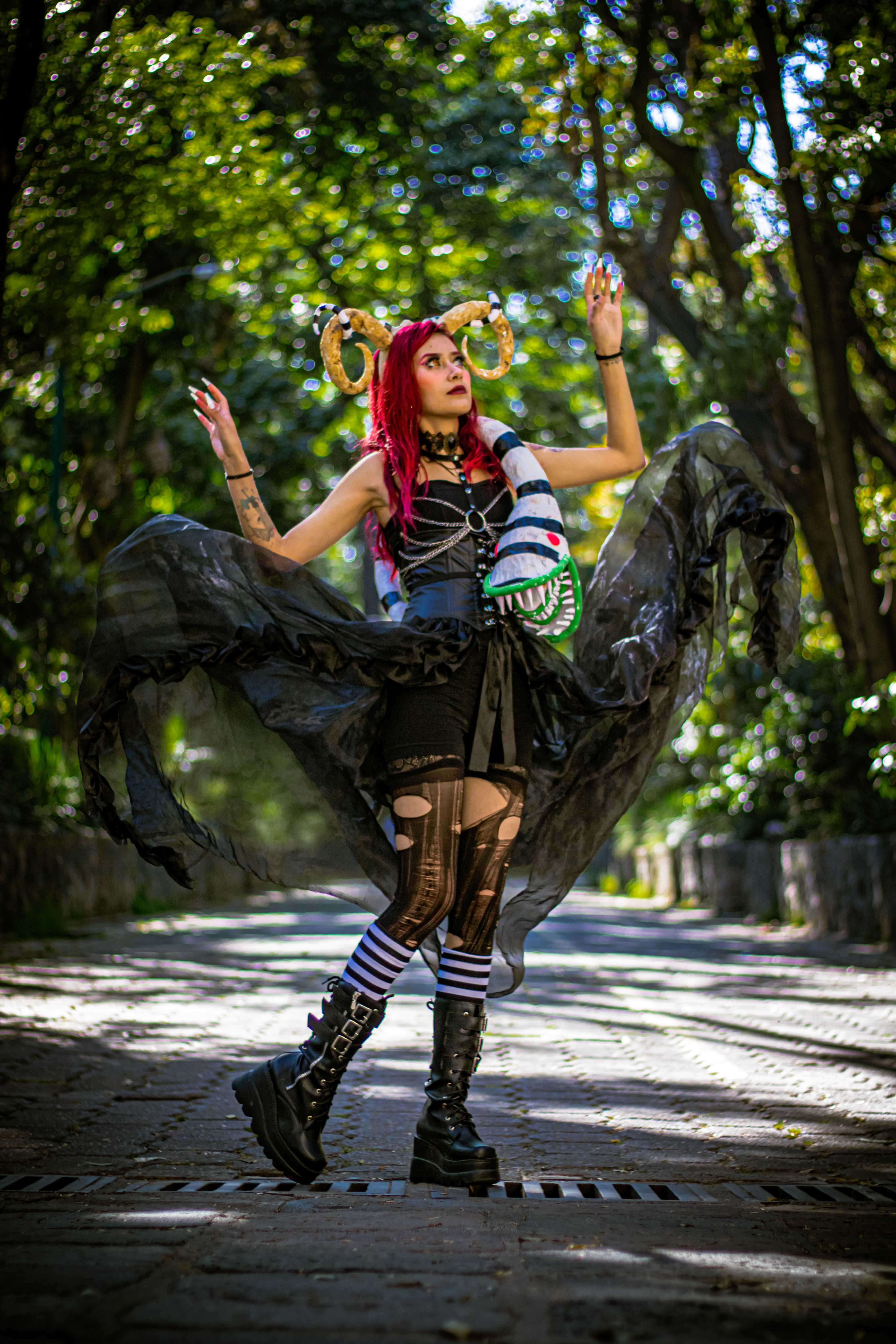 Creative Cosplay in Mexico City Park Setting · Free Stock Photo