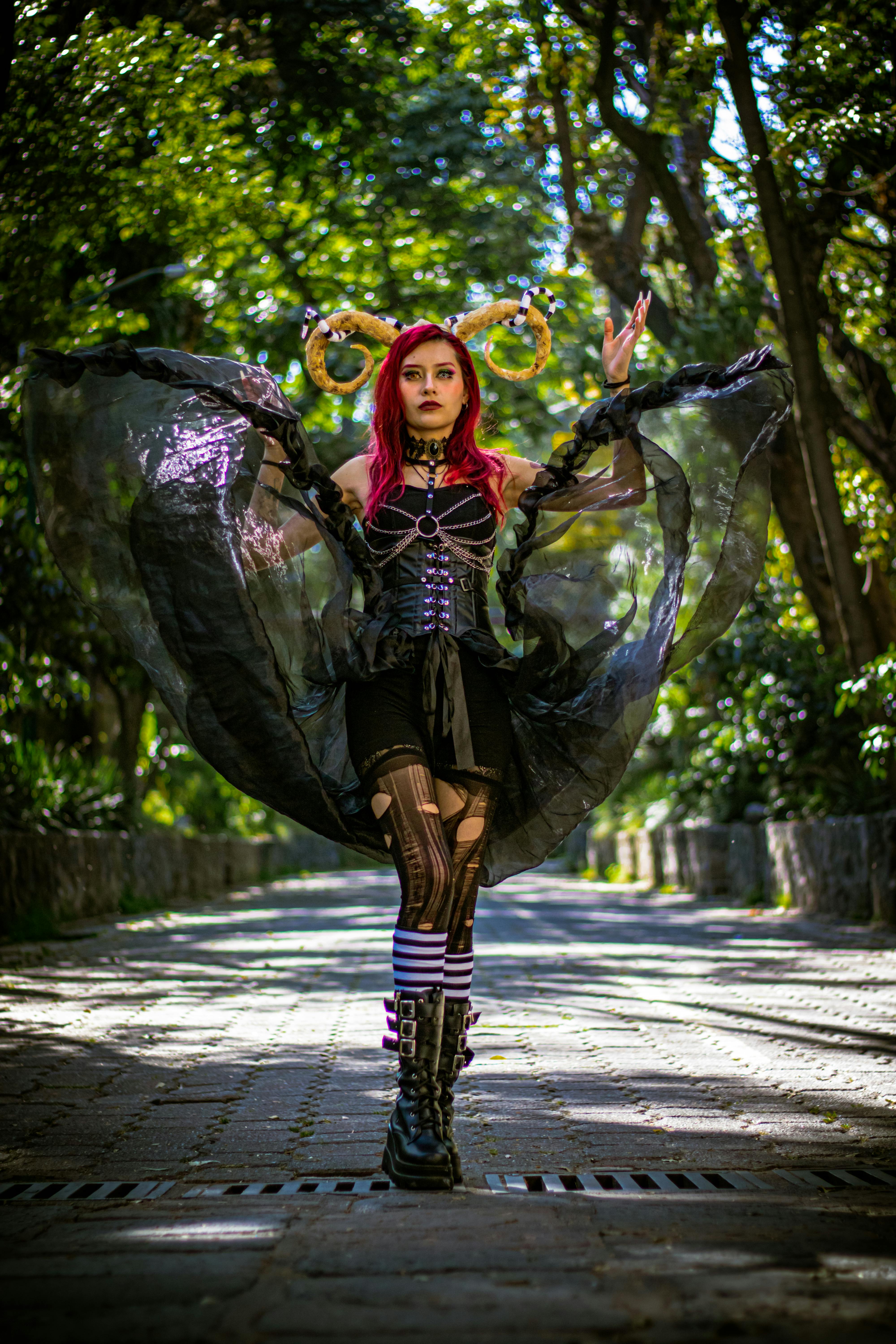 Enchanting Cosplay in Mexico City's Forested Pathway · Free Stock Photo