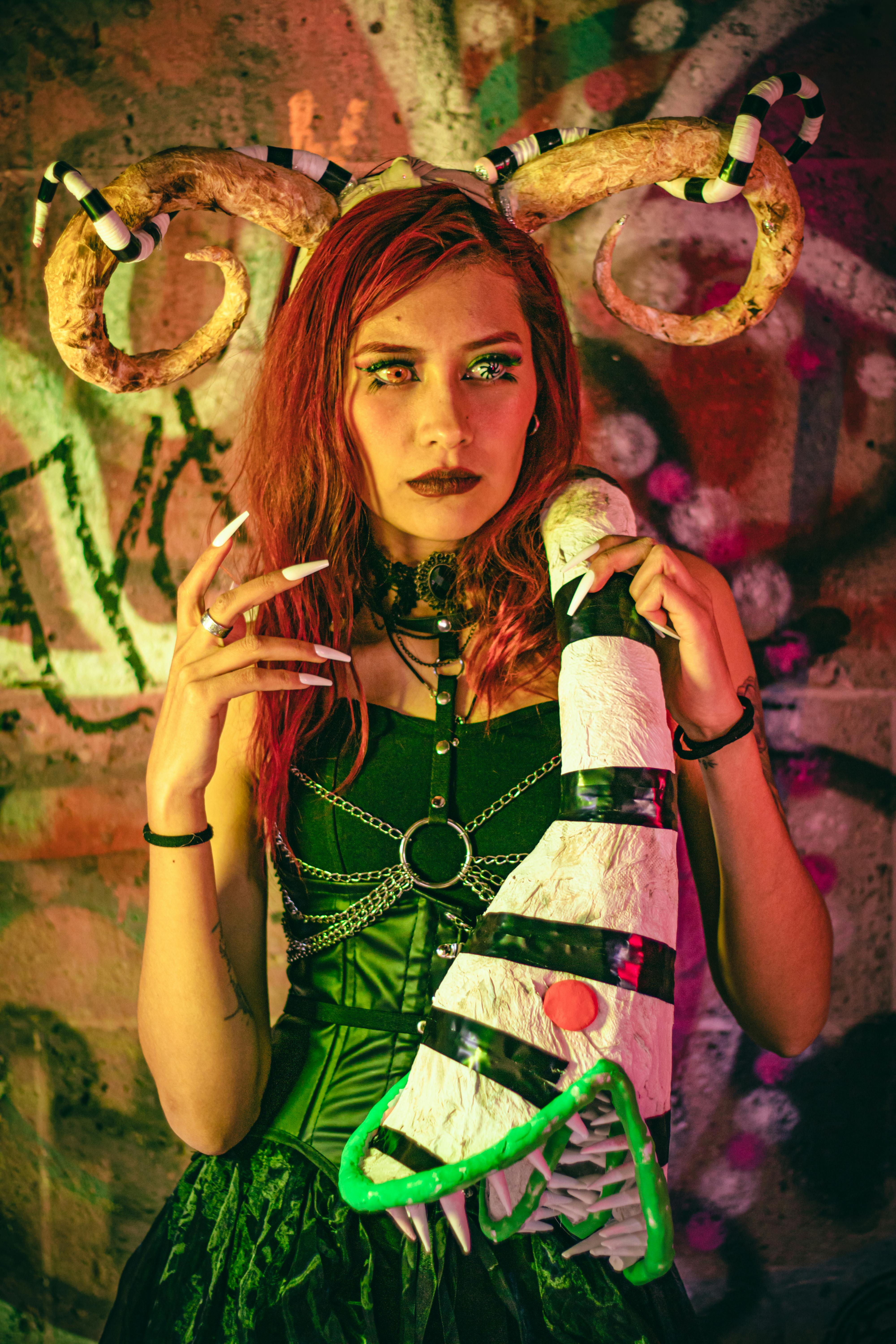 Creative Cosplay Portrait with Artistic Makeup · Free Stock Photo