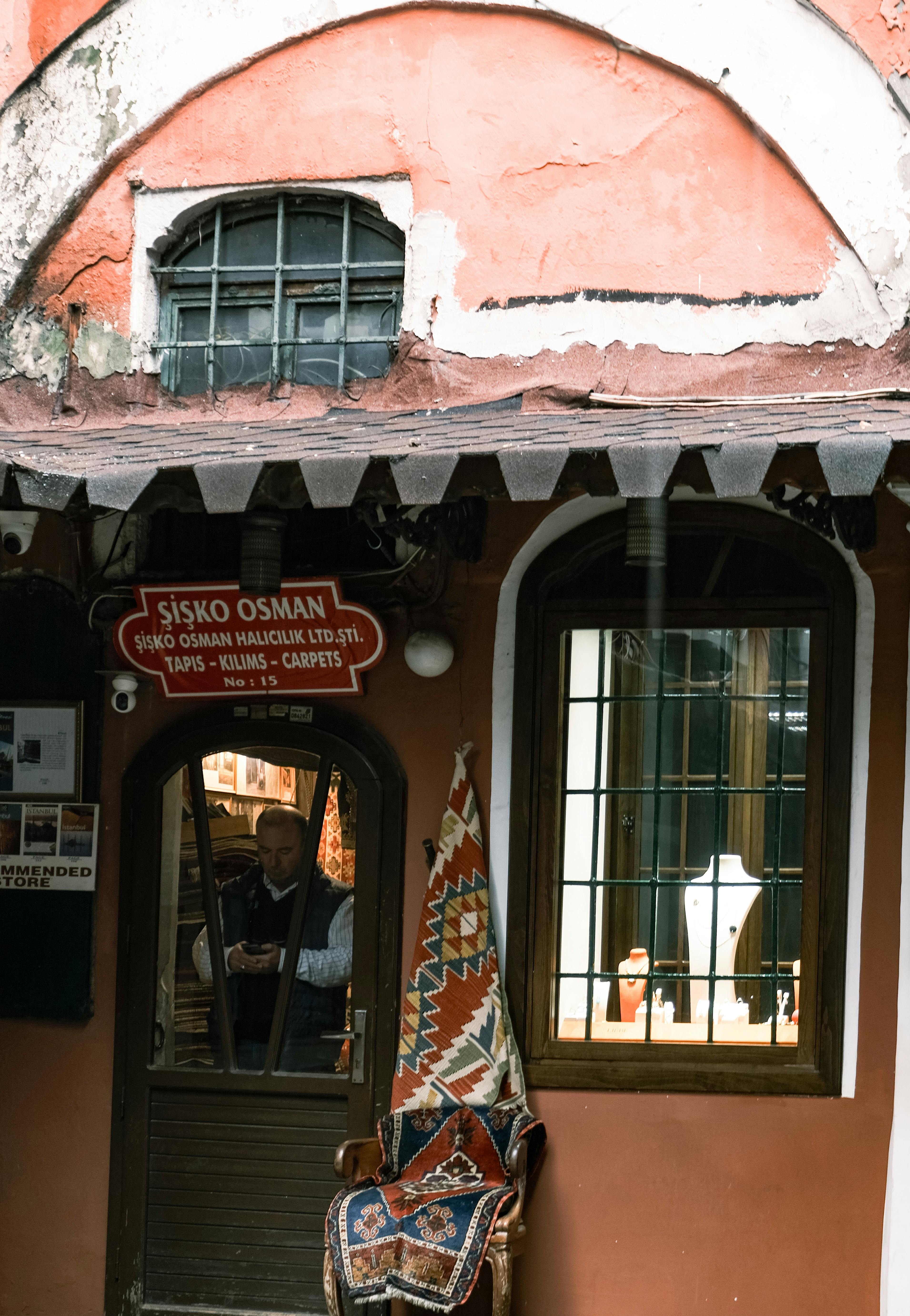 Traditional Turkish Carpet Shop Exterior · Free Stock Photo