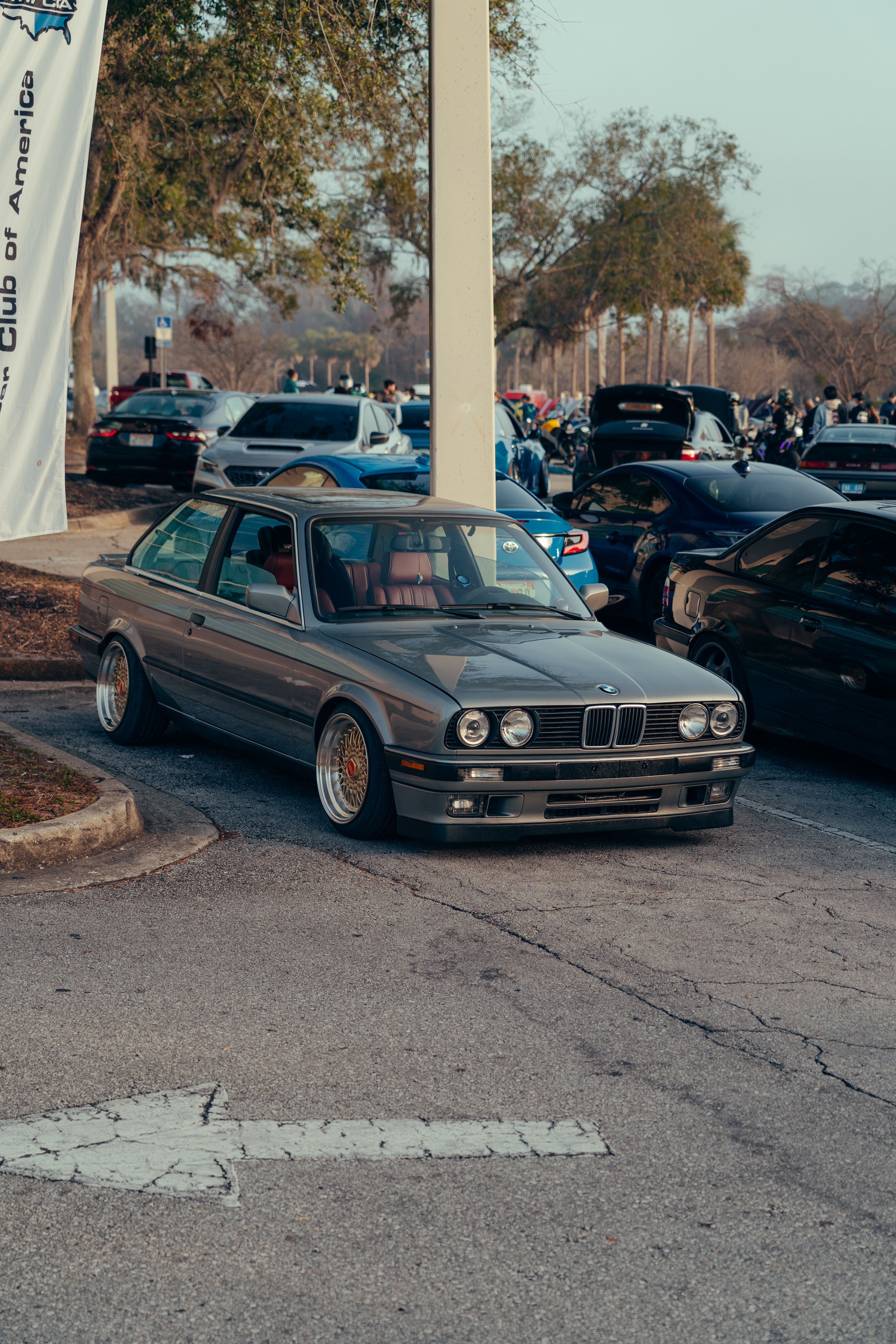 Vintage Grey Car at Outdoor Car Show · Free Stock Photo