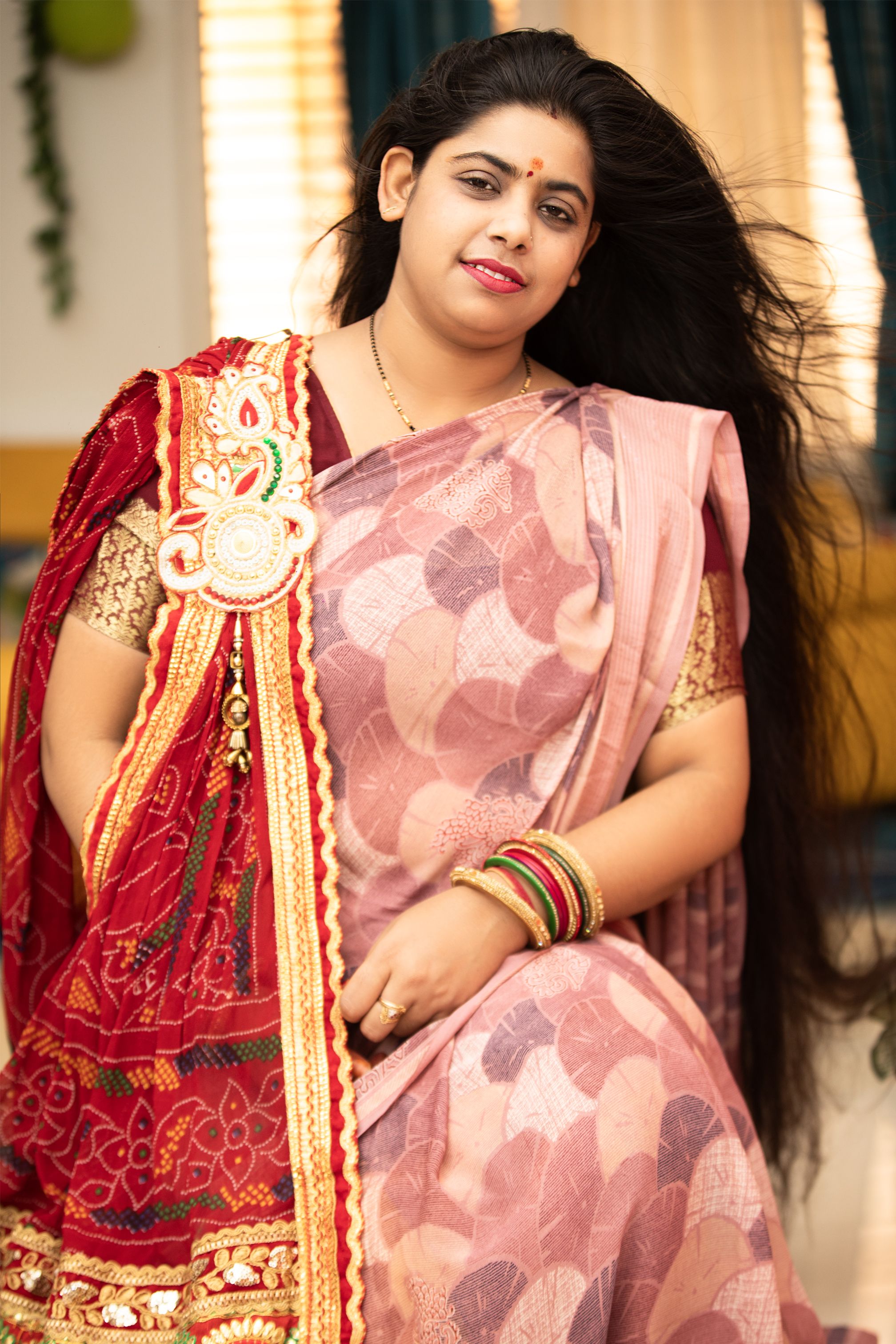 Elegant Woman in Traditional Indian Sari · Free Stock Photo