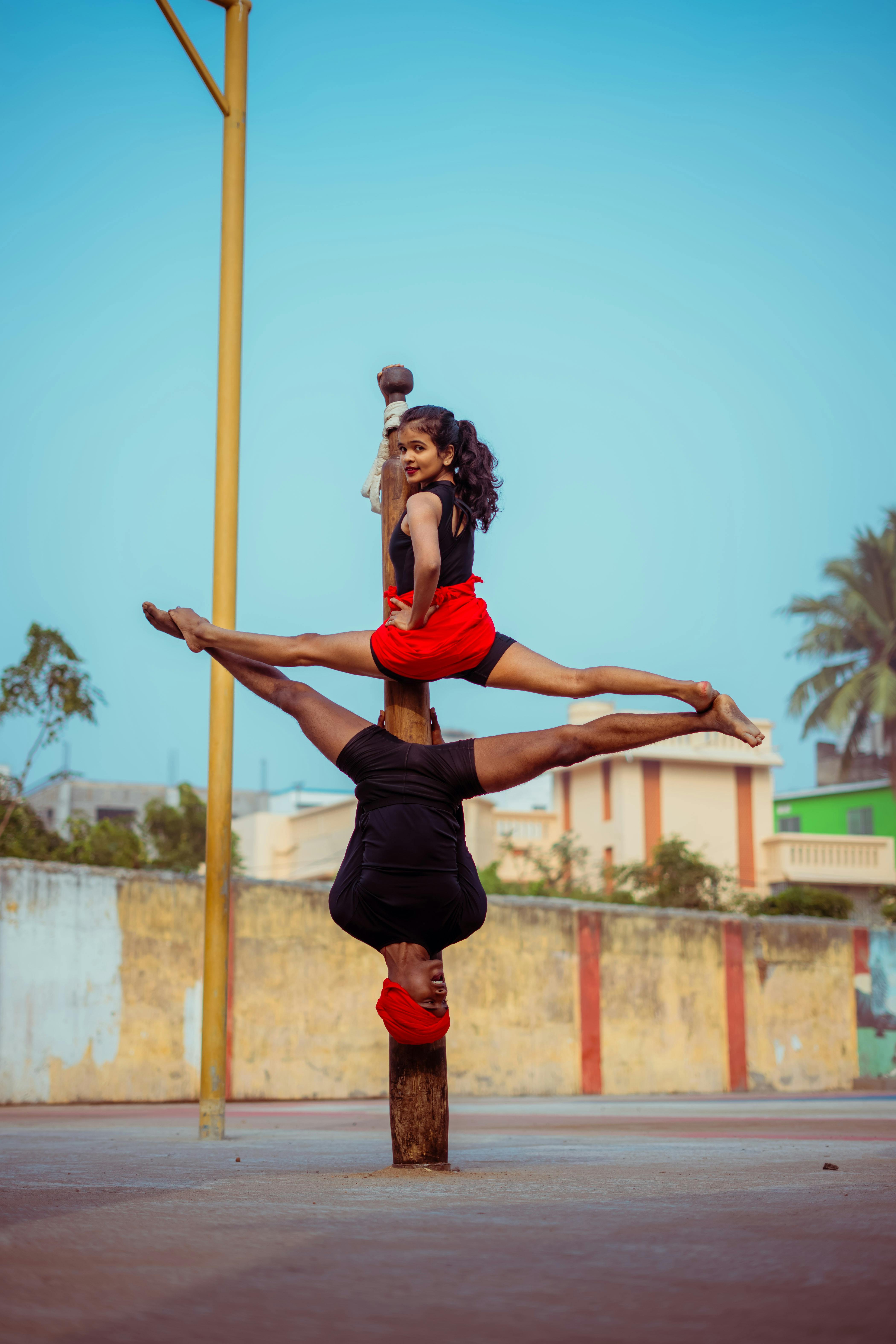 Dynamic Acrobatic Performance in Puri, India · Free Stock Photo