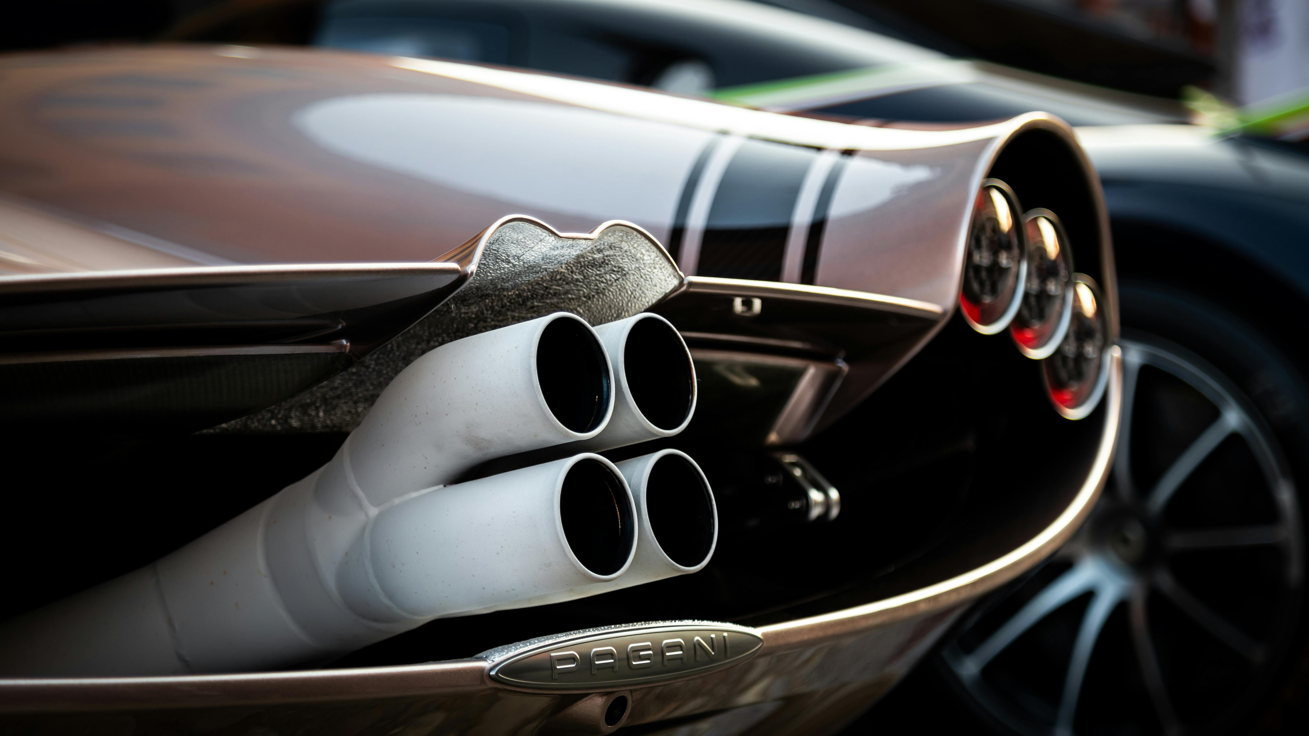 Close-up of Pagani Hypercar Exhaust System · Free Stock Photo