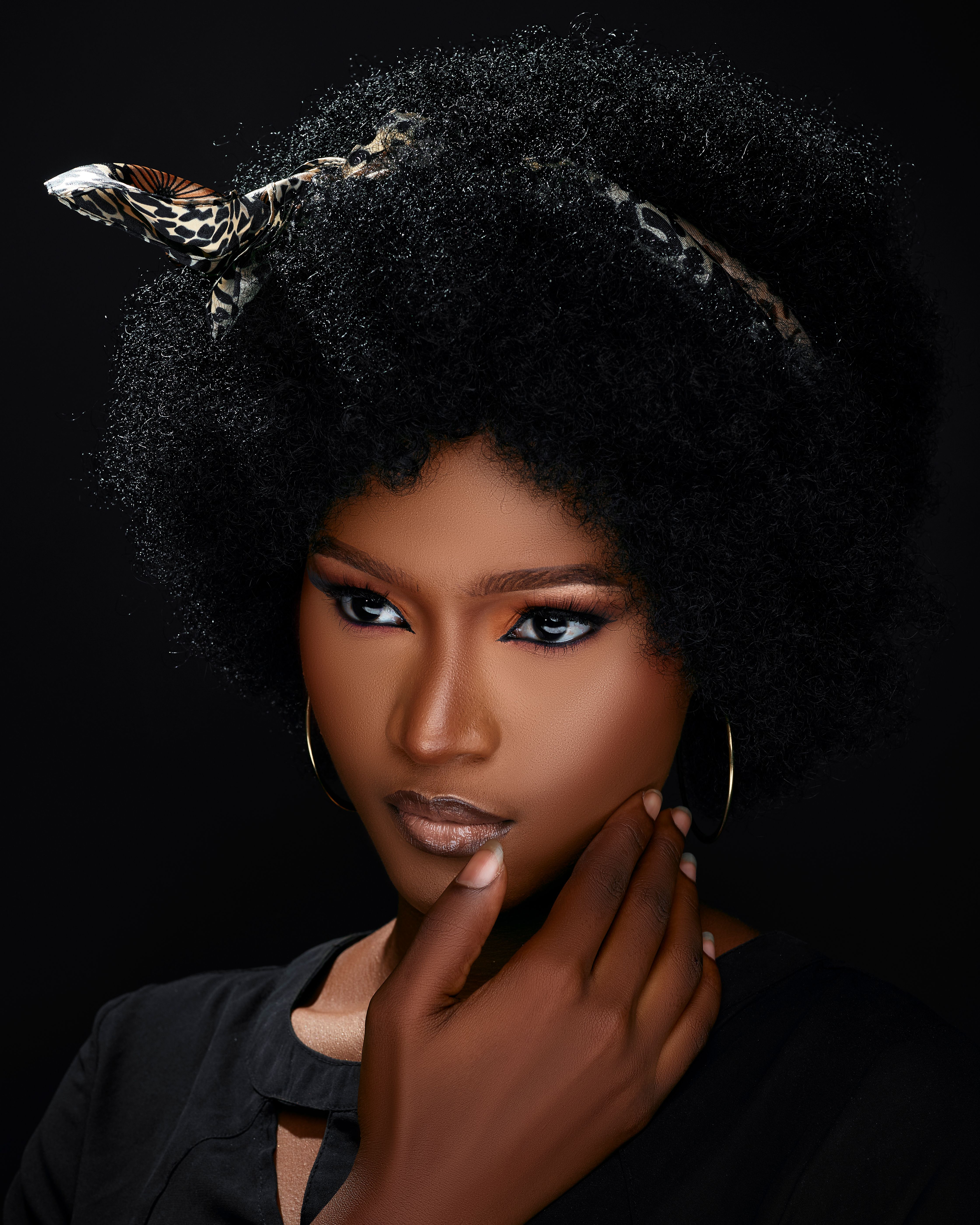 Portrait of a Woman with Afro Hairstyle · Free Stock Photo