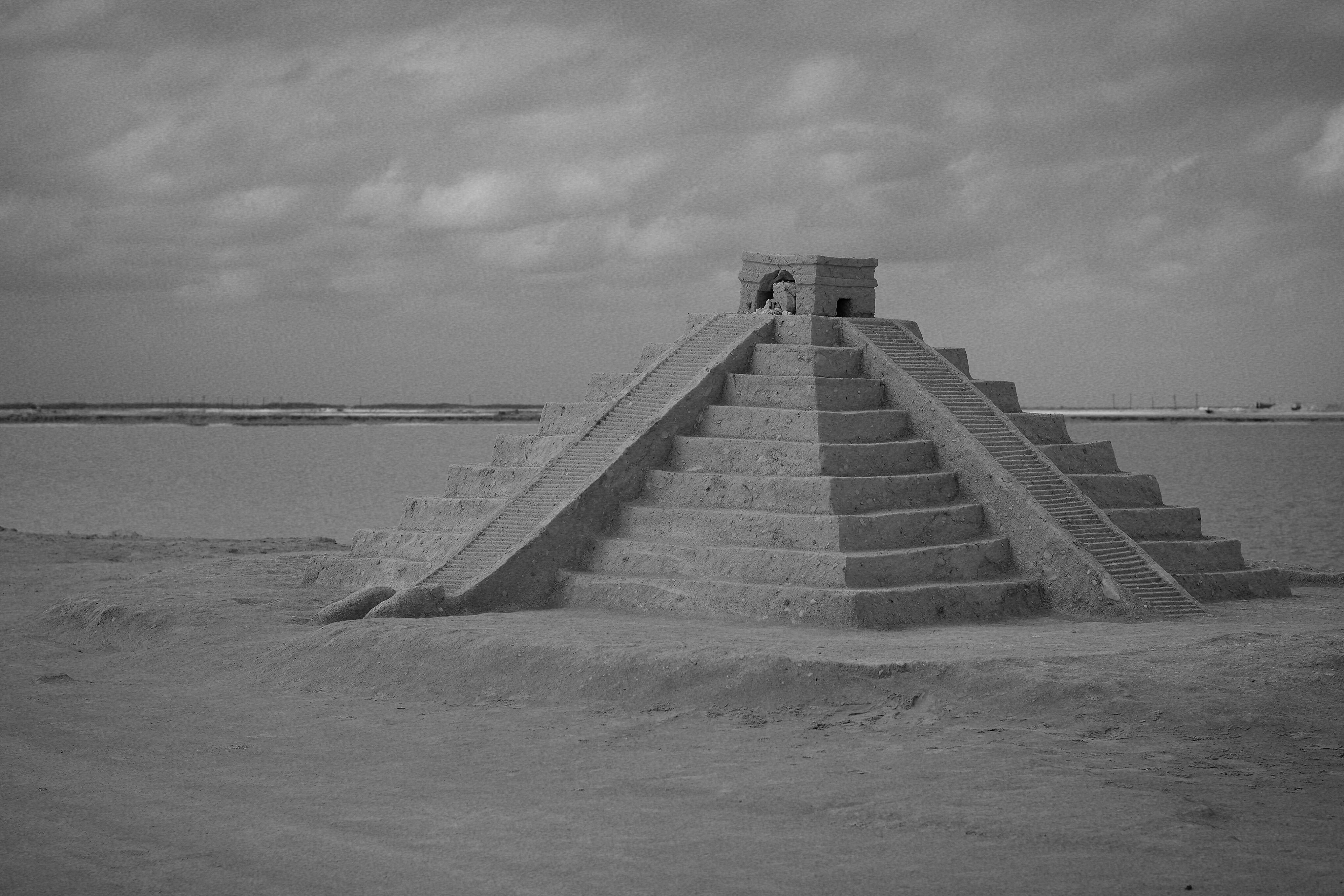 Ancient Sand Pyramid by the Sea · Free Stock Photo