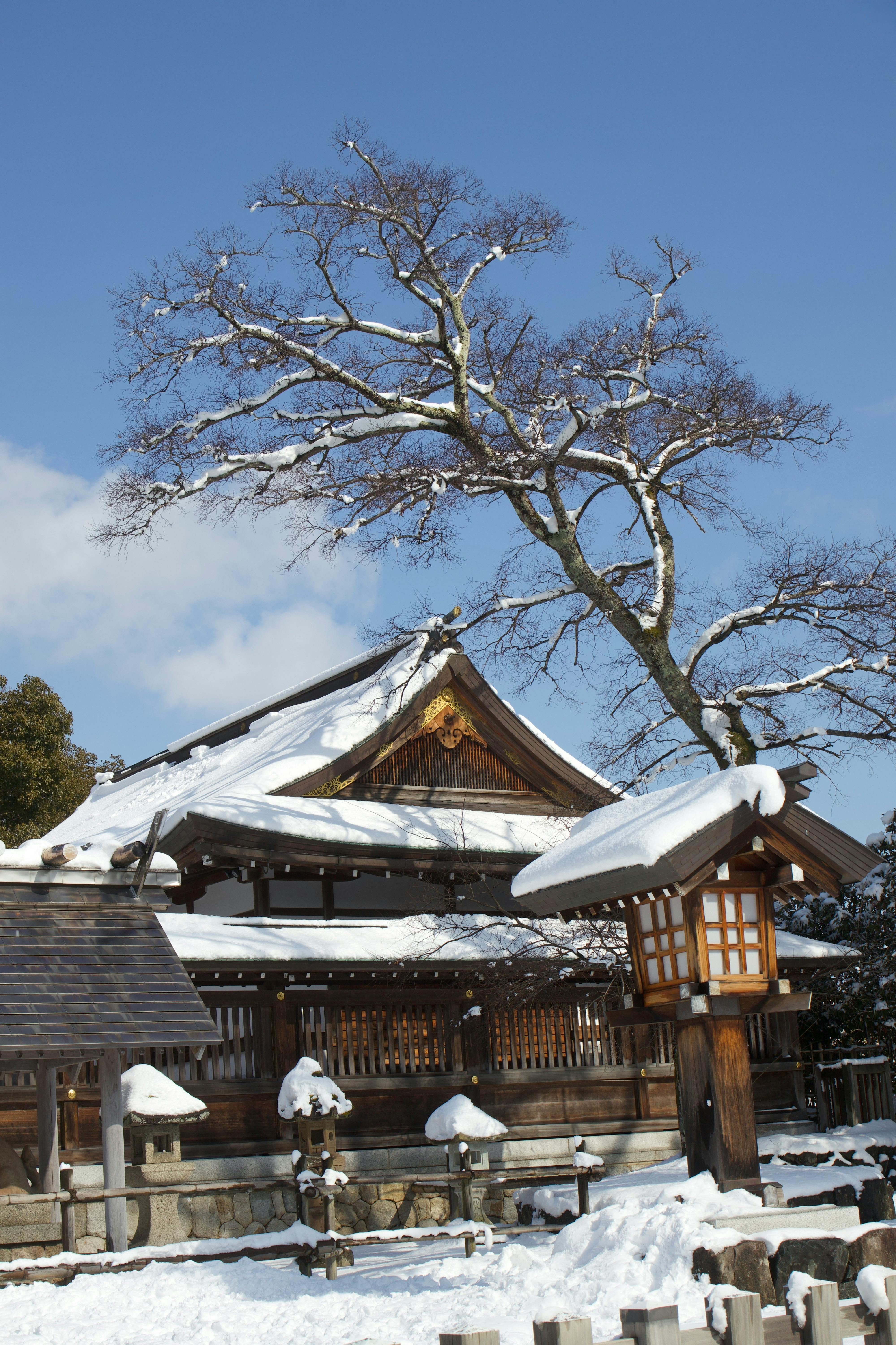 Snow-Covered Temple in Ine, Kyoto · Free Stock Photo
