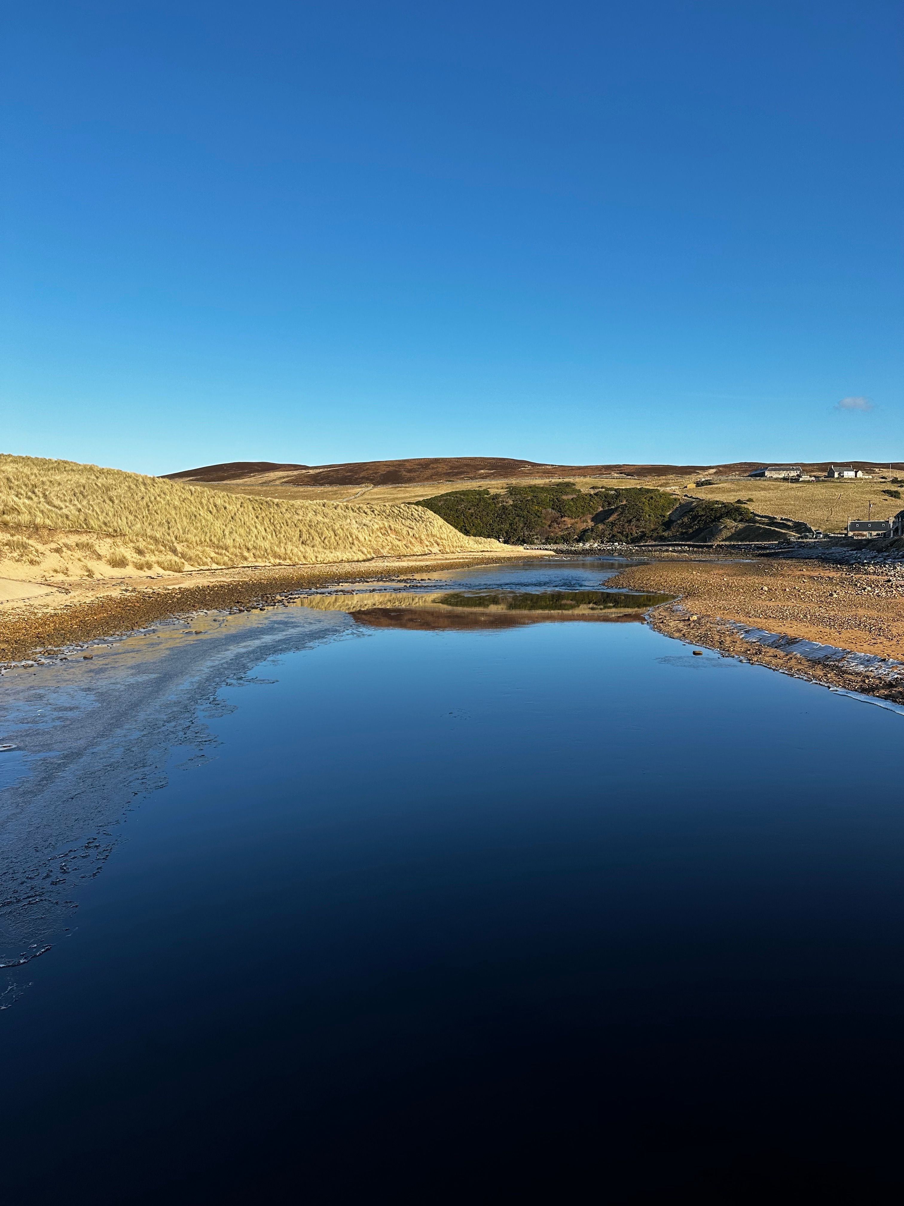 Serene Scottish River Landscape in Melvich · Free Stock Photo