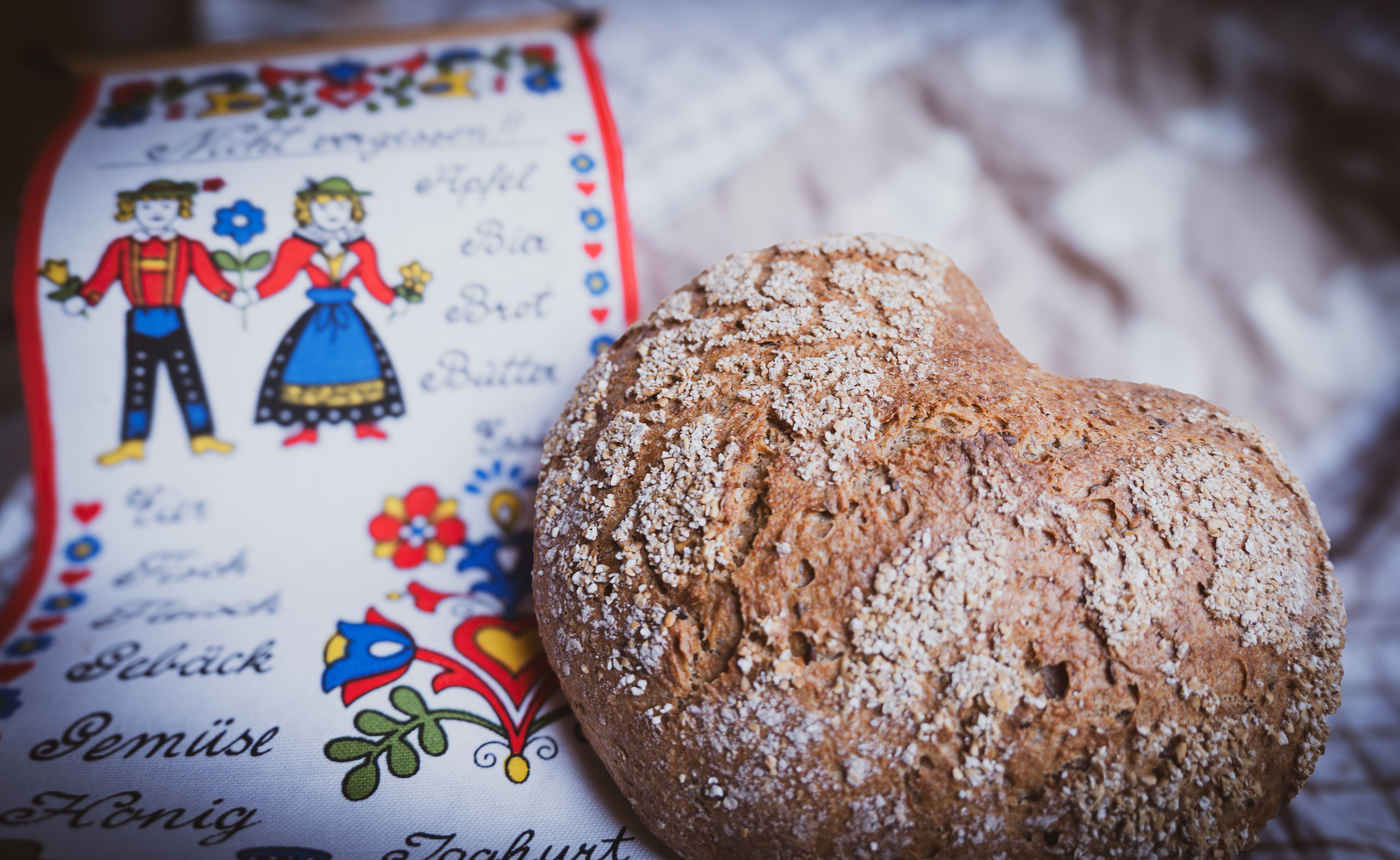 Traditional European Bread with Embroidery · Free Stock Photo