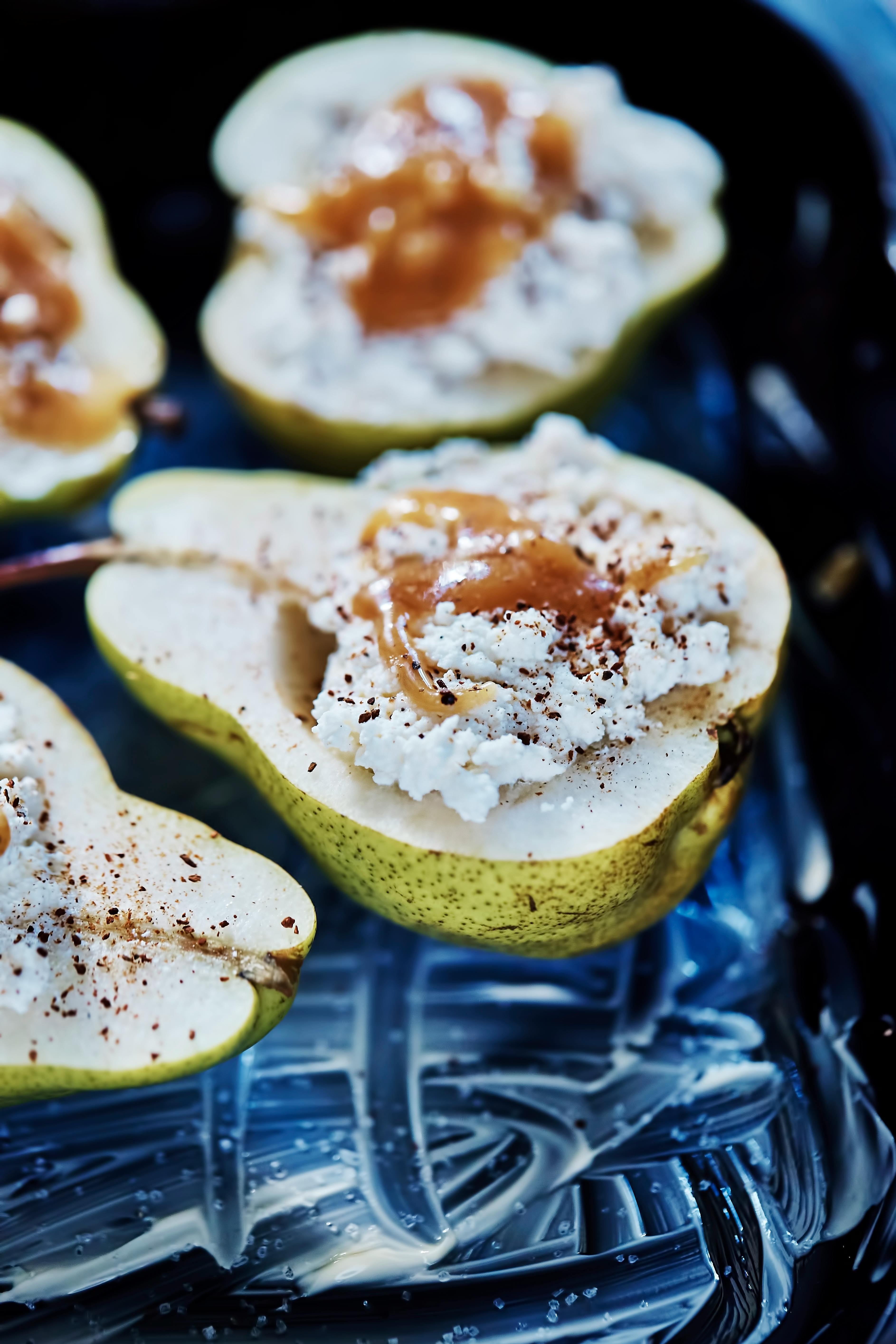 Gourmet Baked Pears with Ricotta and Honey · Free Stock Photo
