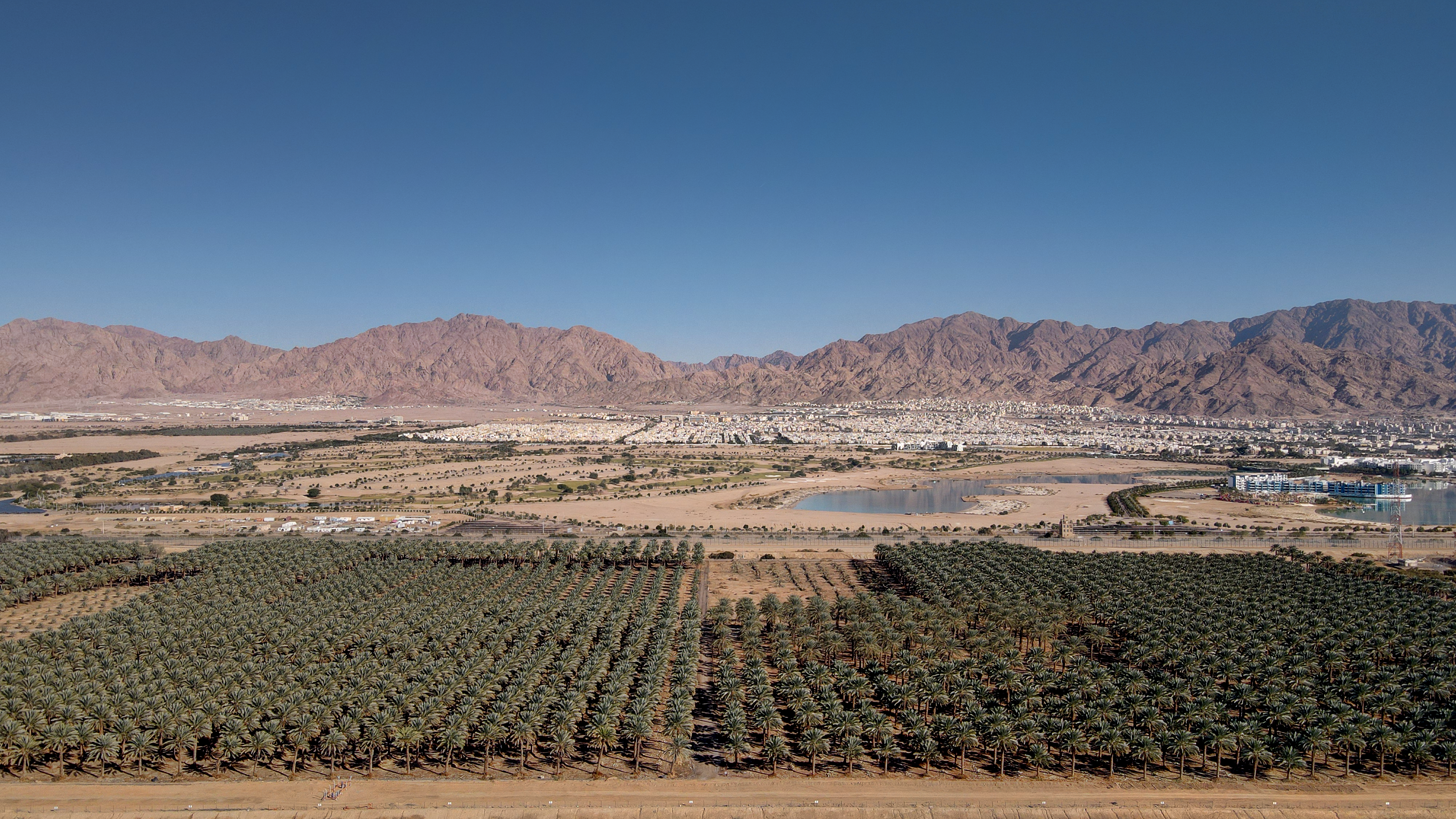 Aerial View of Aqaba Valley and Desert Landscape · Free Stock Photo