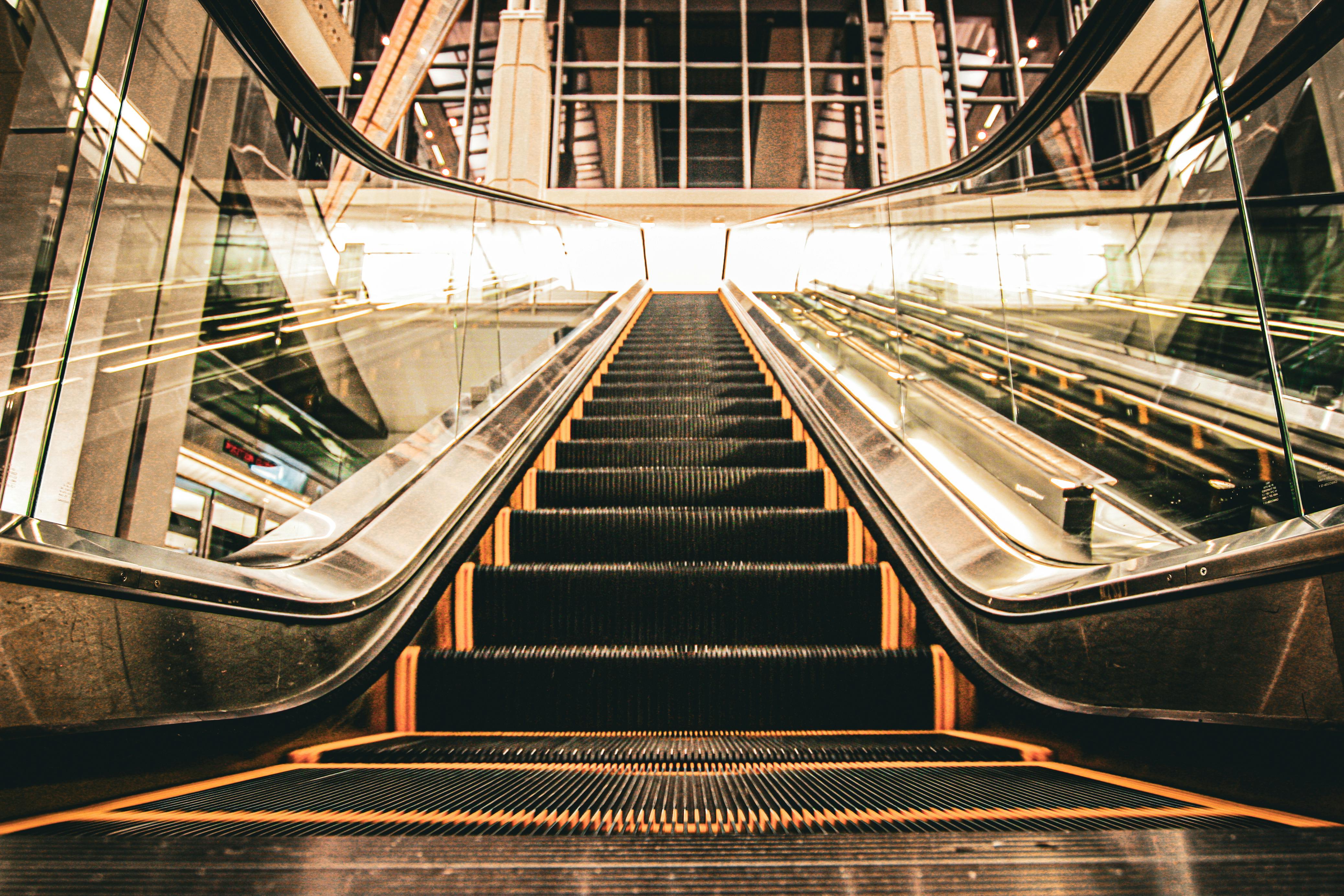 Futuristic Glass Elevator Shaft From Above · Free Stock Photo