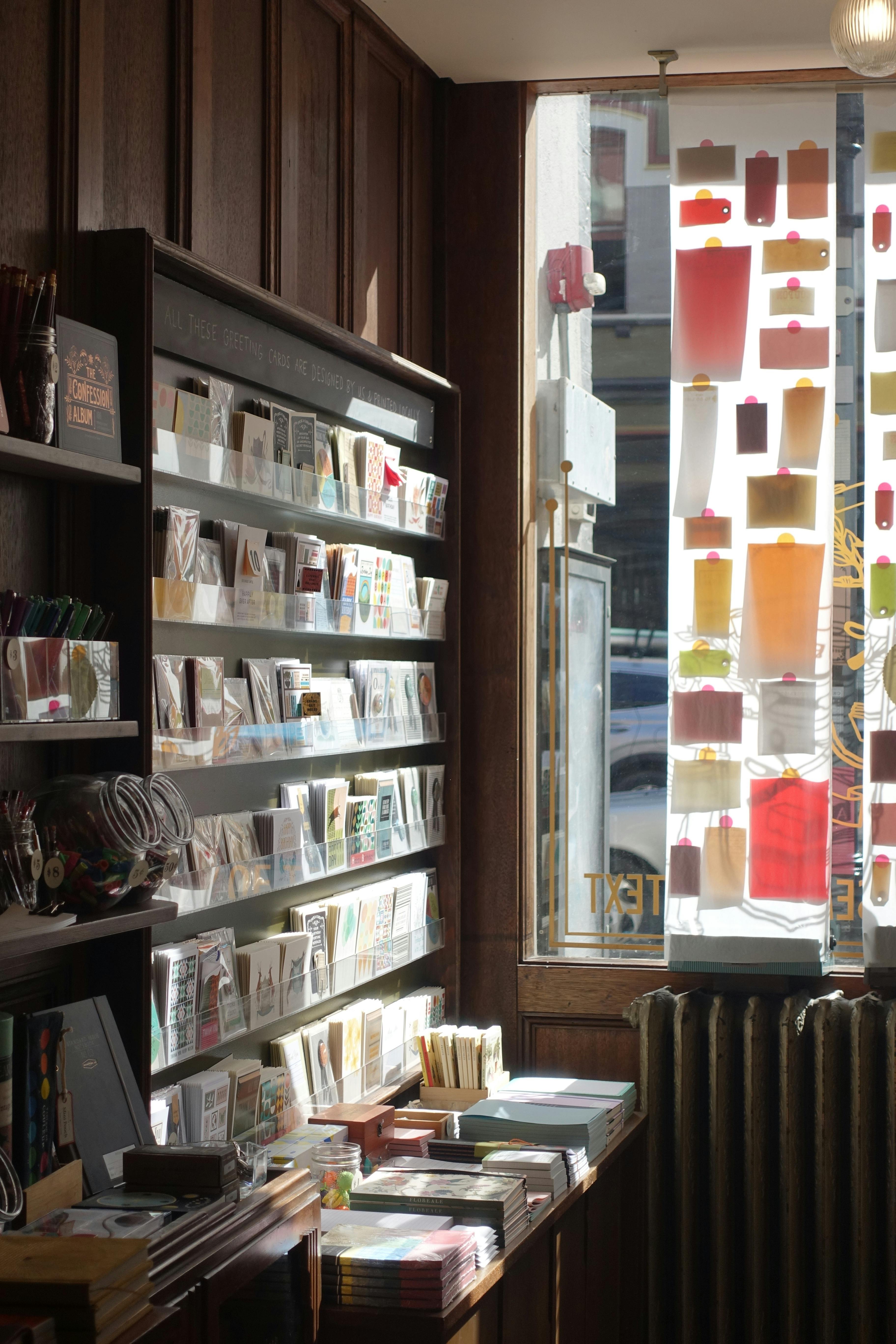Cozy Stationery Shop with Sunlit Interior · Free Stock Photo