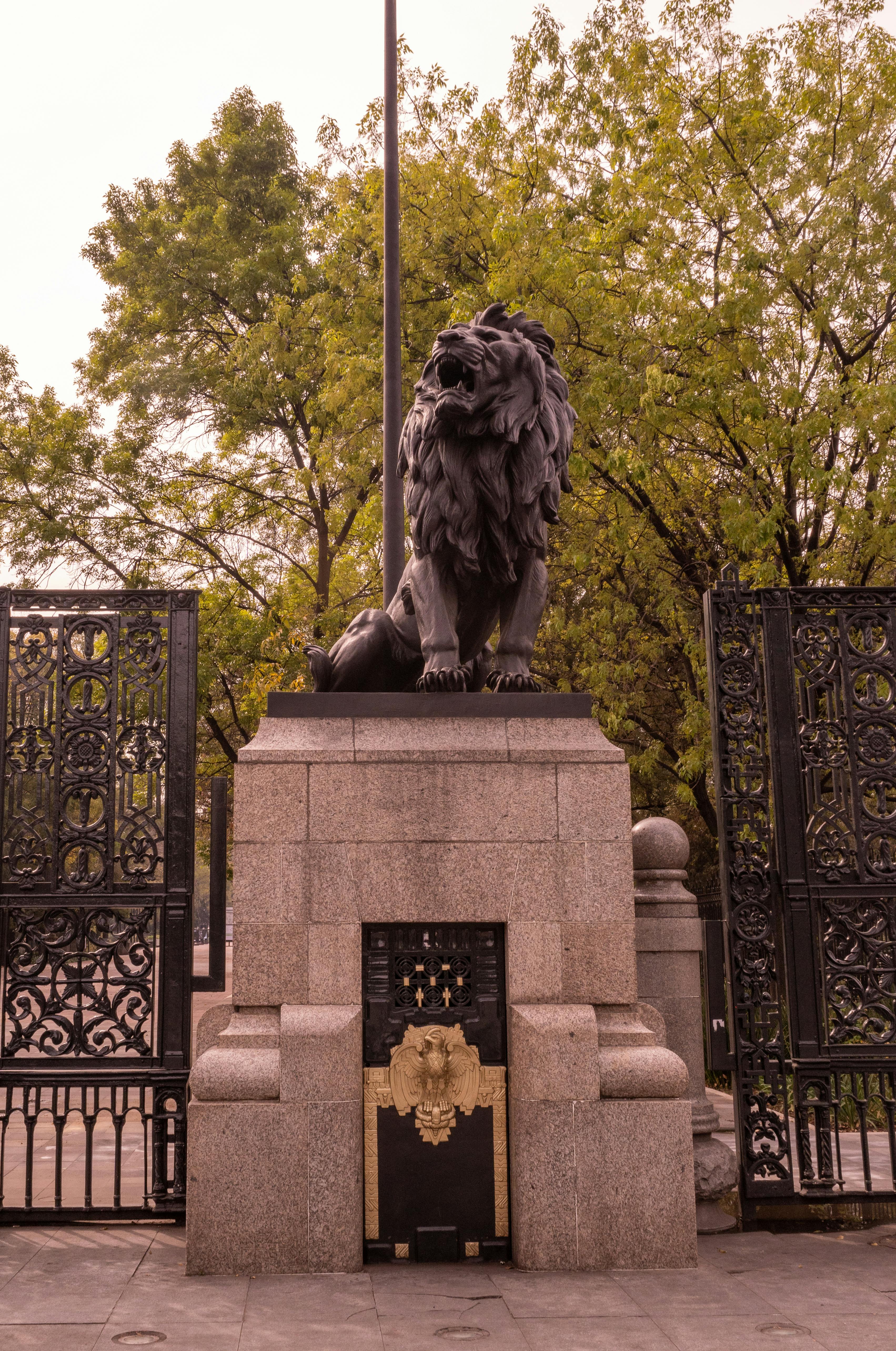 Lion Statue at Mexico City's Historic Entrance · Free Stock Photo