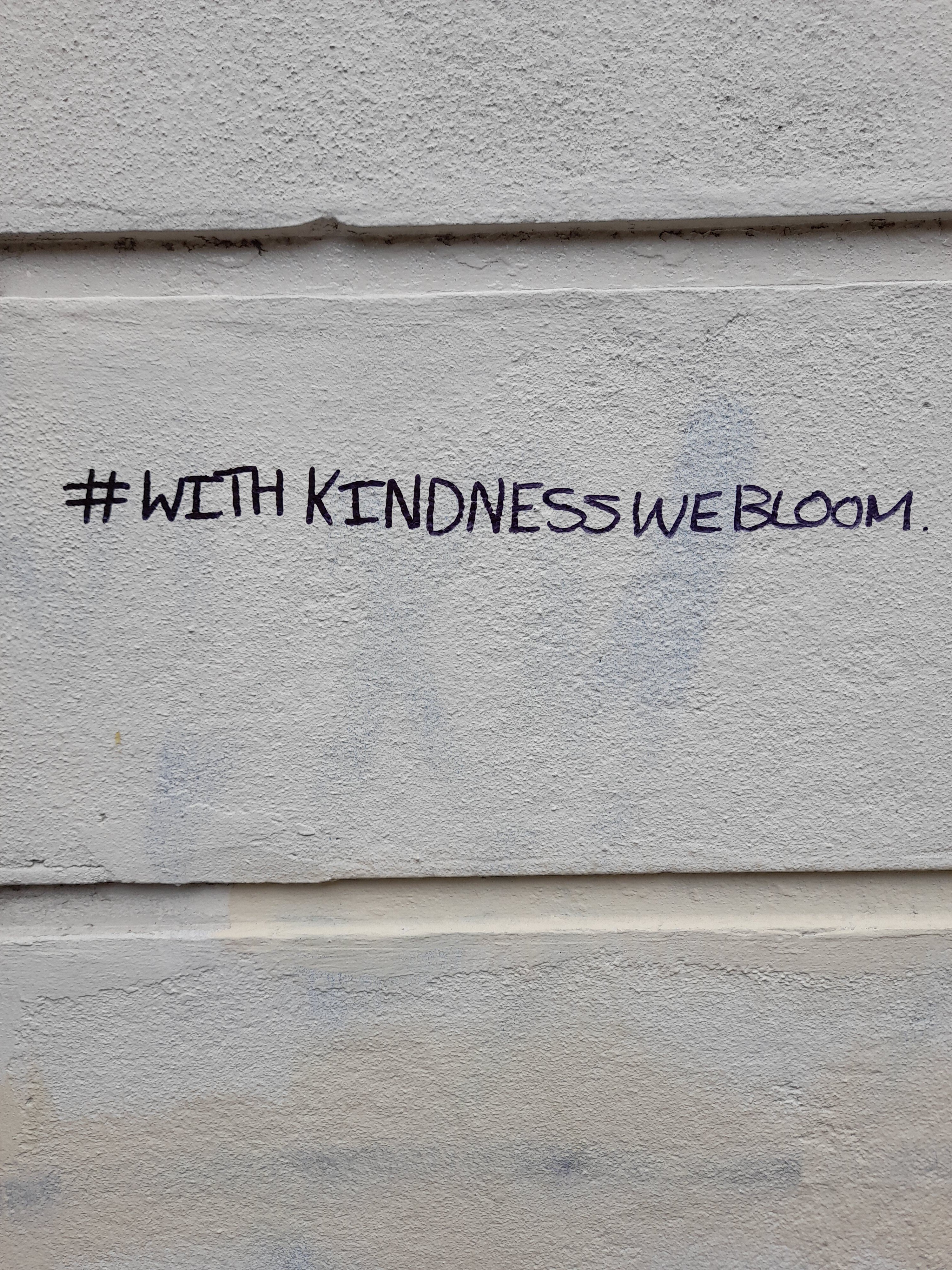 Inspirational Kindness Graffiti on Urban Wall · Free Stock Photo