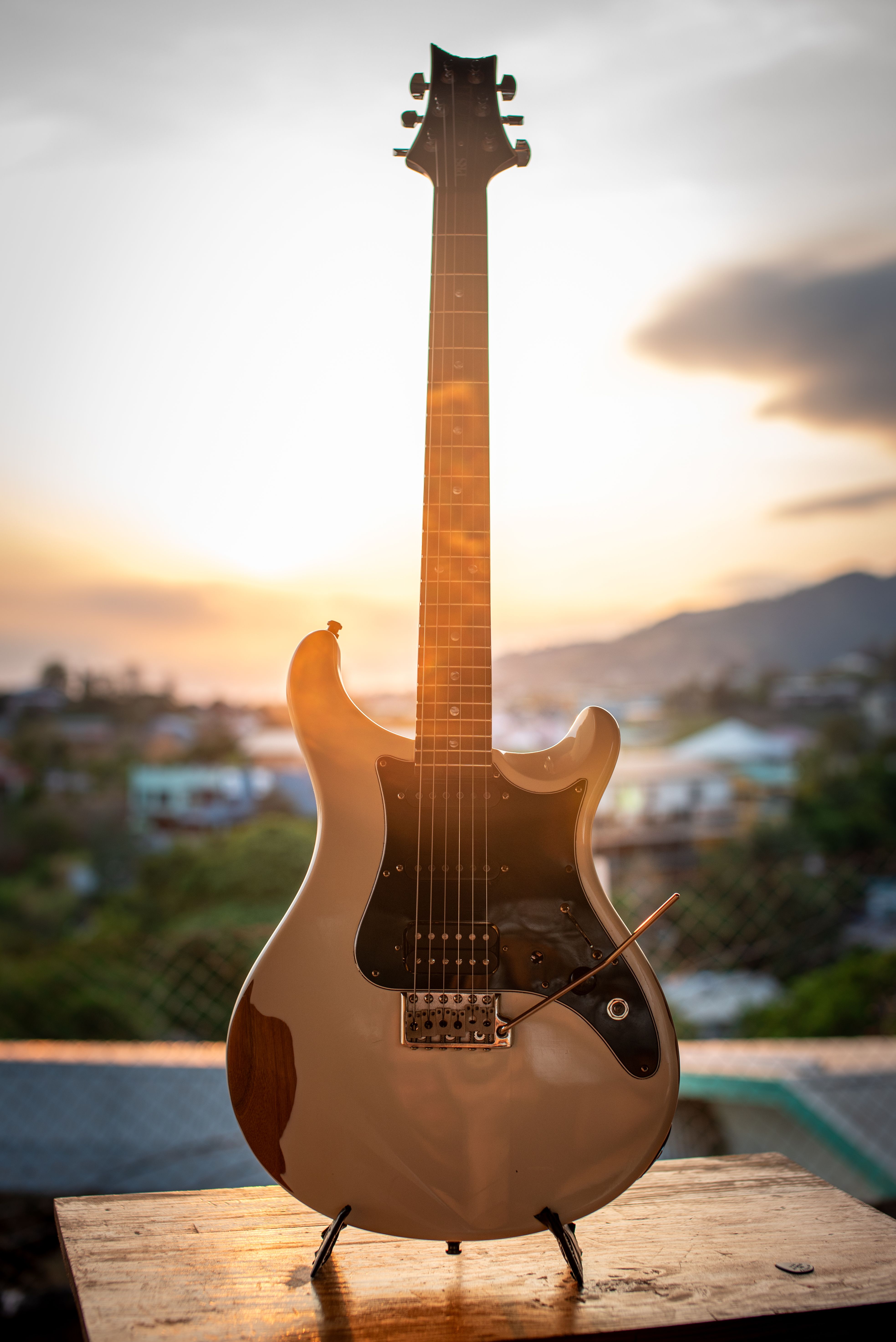 Electric Guitar at Sunset in Trinidad · Free Stock Photo