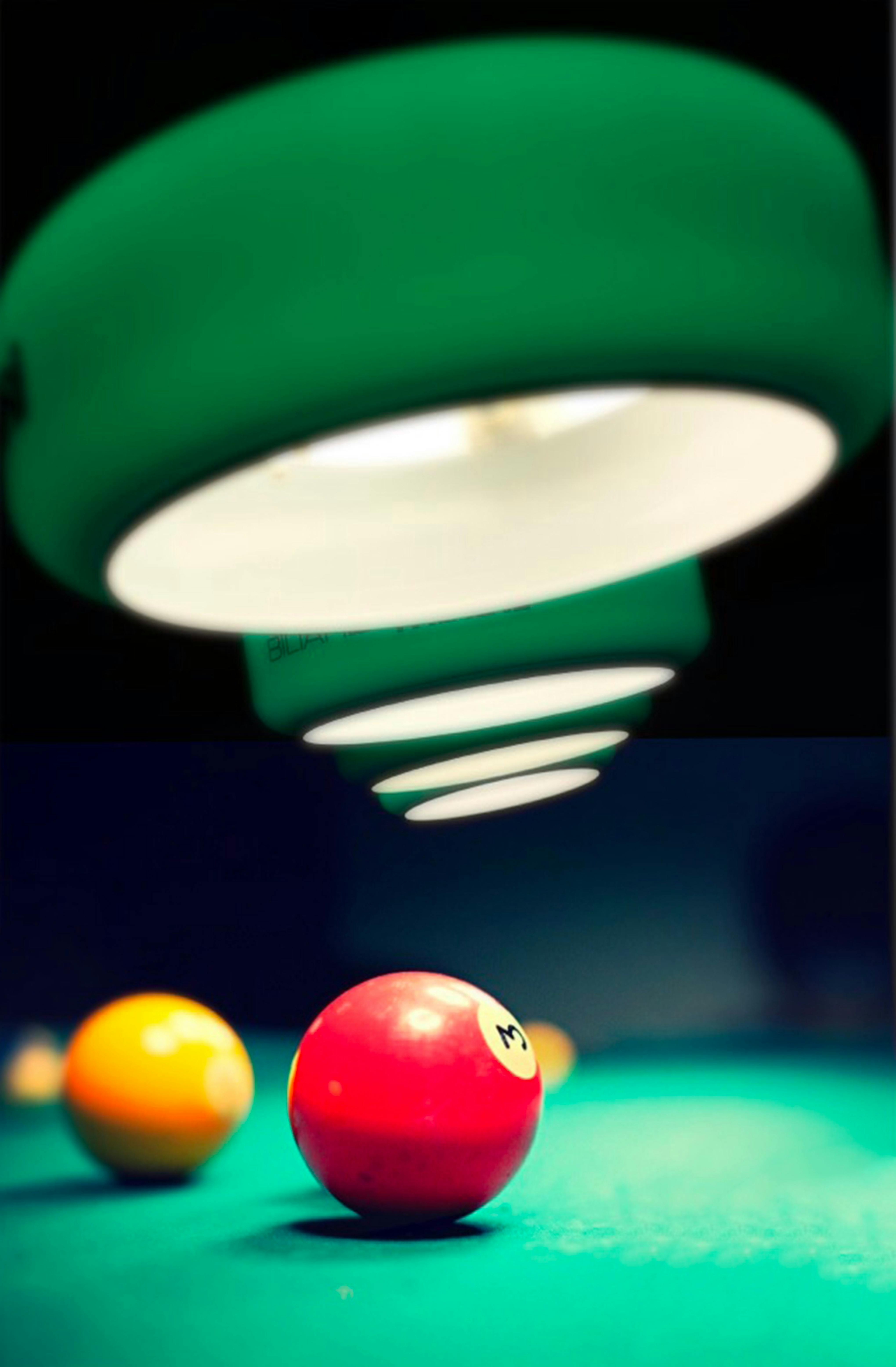 Dynamic Perspective Billiard Table Shot · Free Stock Photo