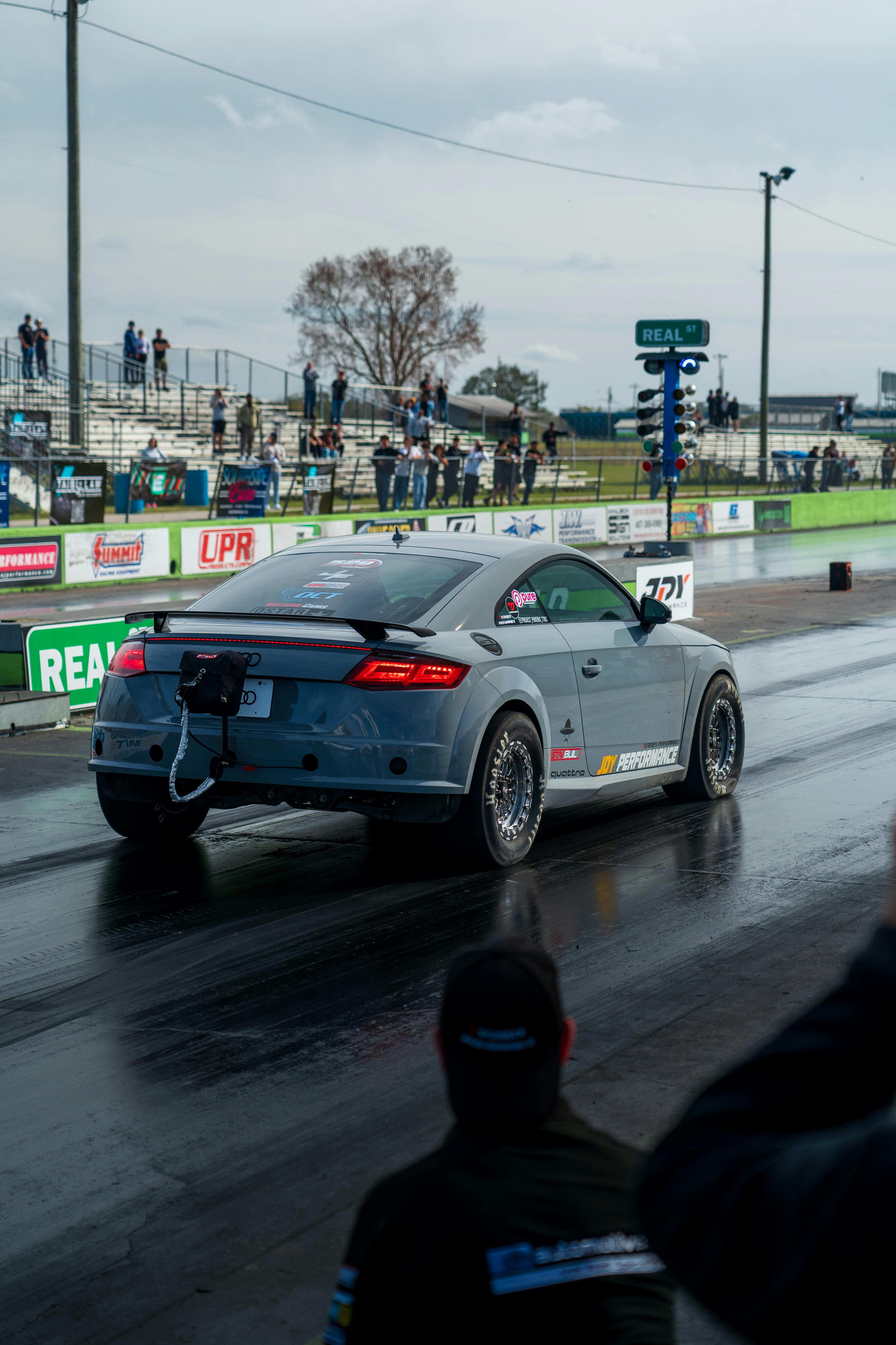 High-Speed Drag Race Car on Track at Event · Free Stock Photo