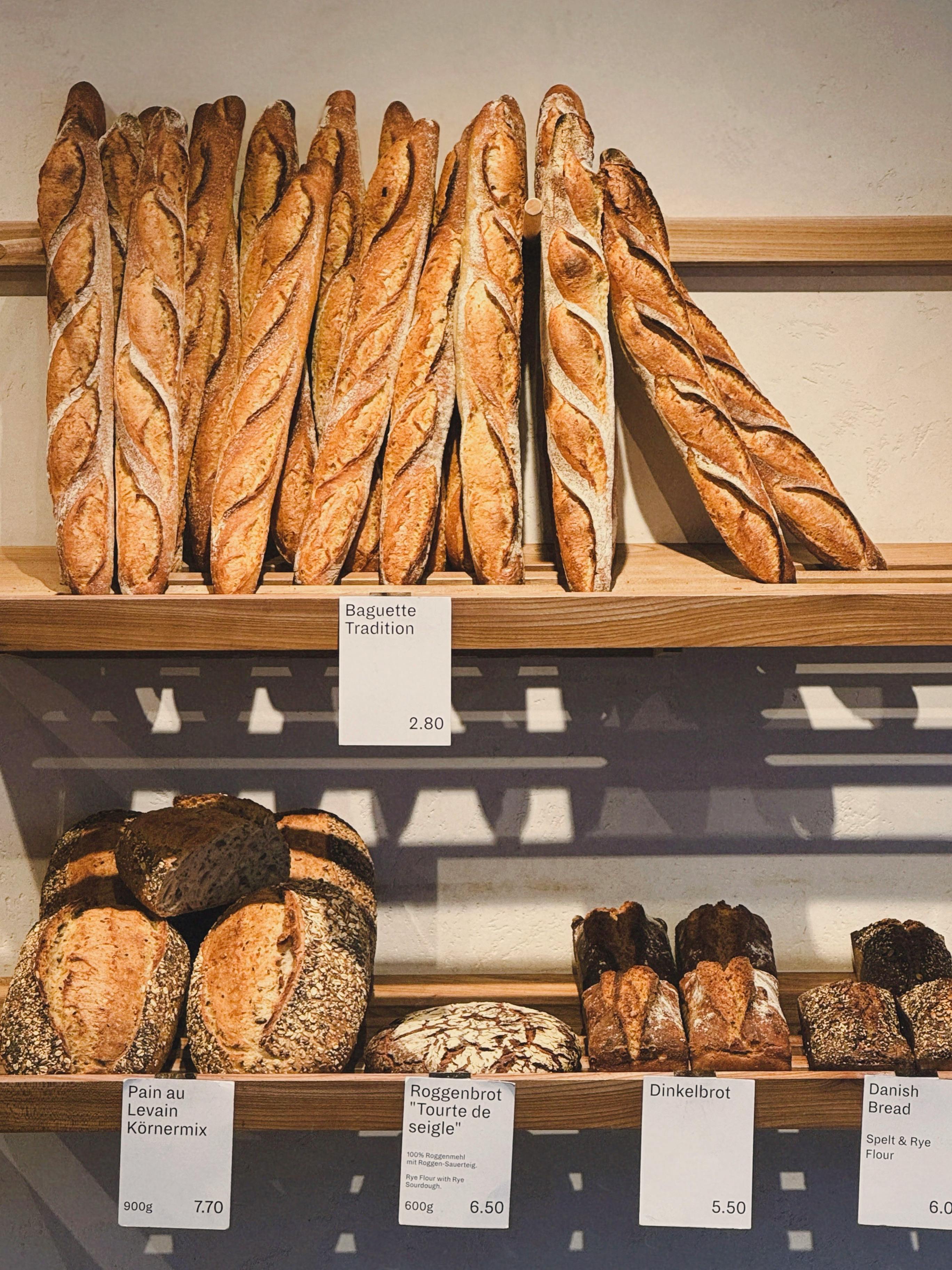 Artisanal Bread Display in Berlin Bakery · Free Stock Photo