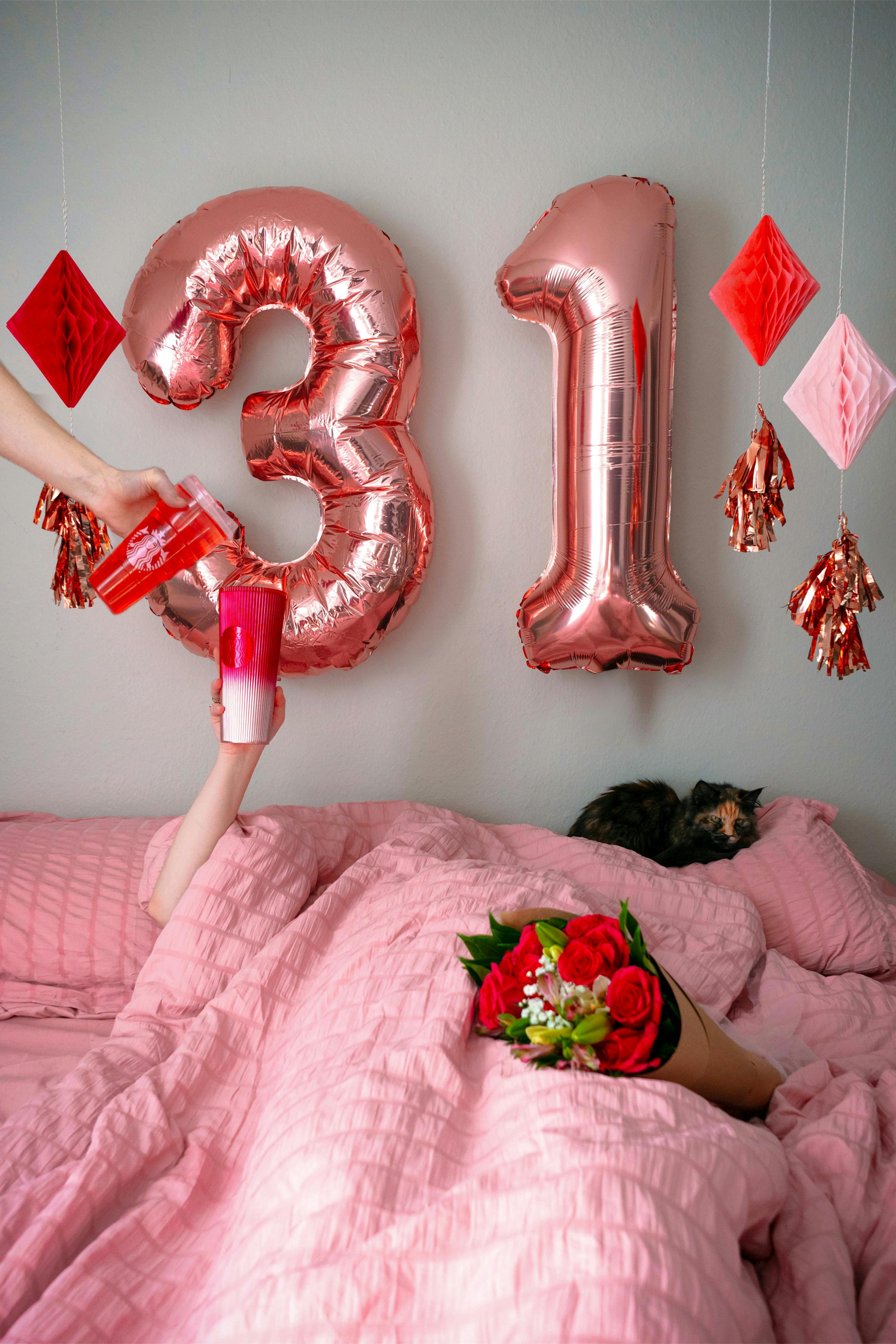 Cozy 31st Birthday Celebration with Pink Decor · Free Stock Photo