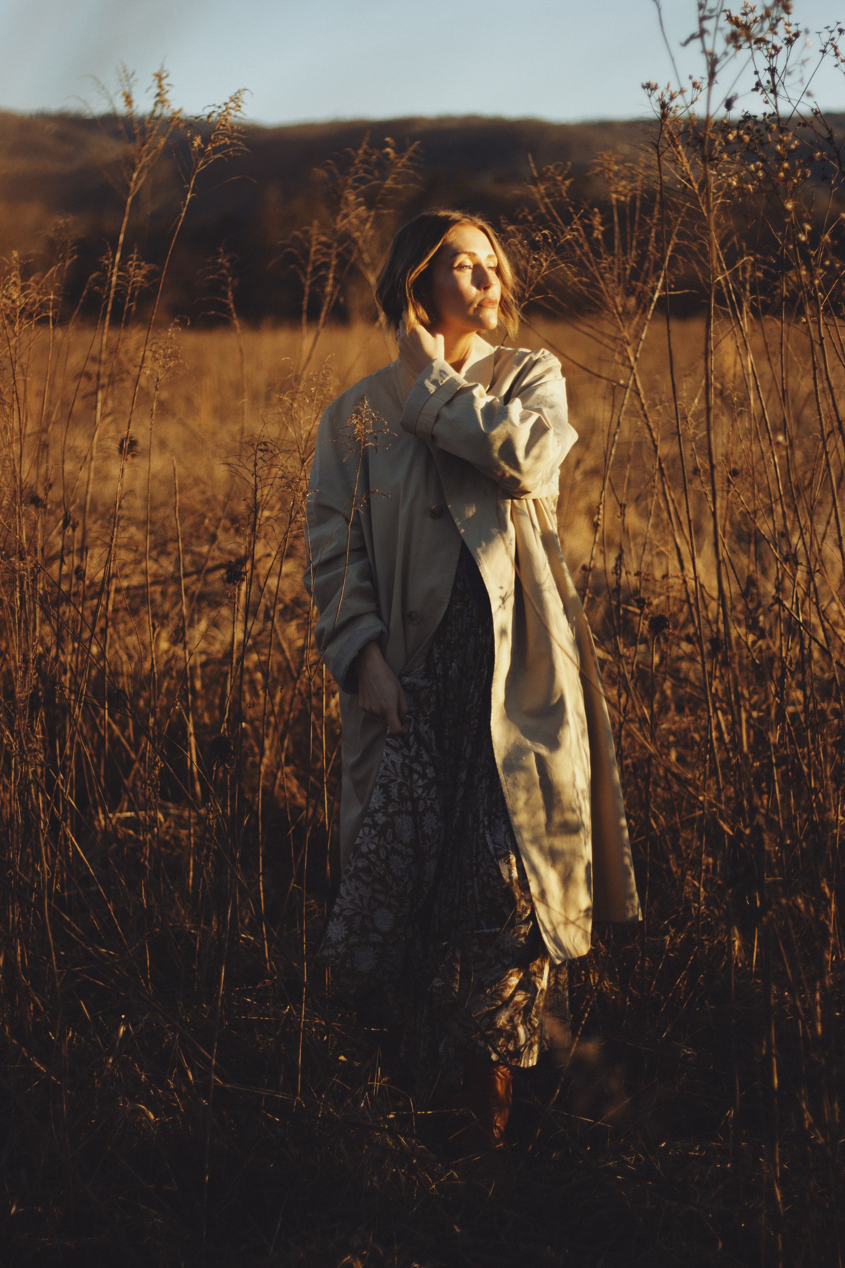 Ethereal Autumn Portrait in Golden Field · Free Stock Photo