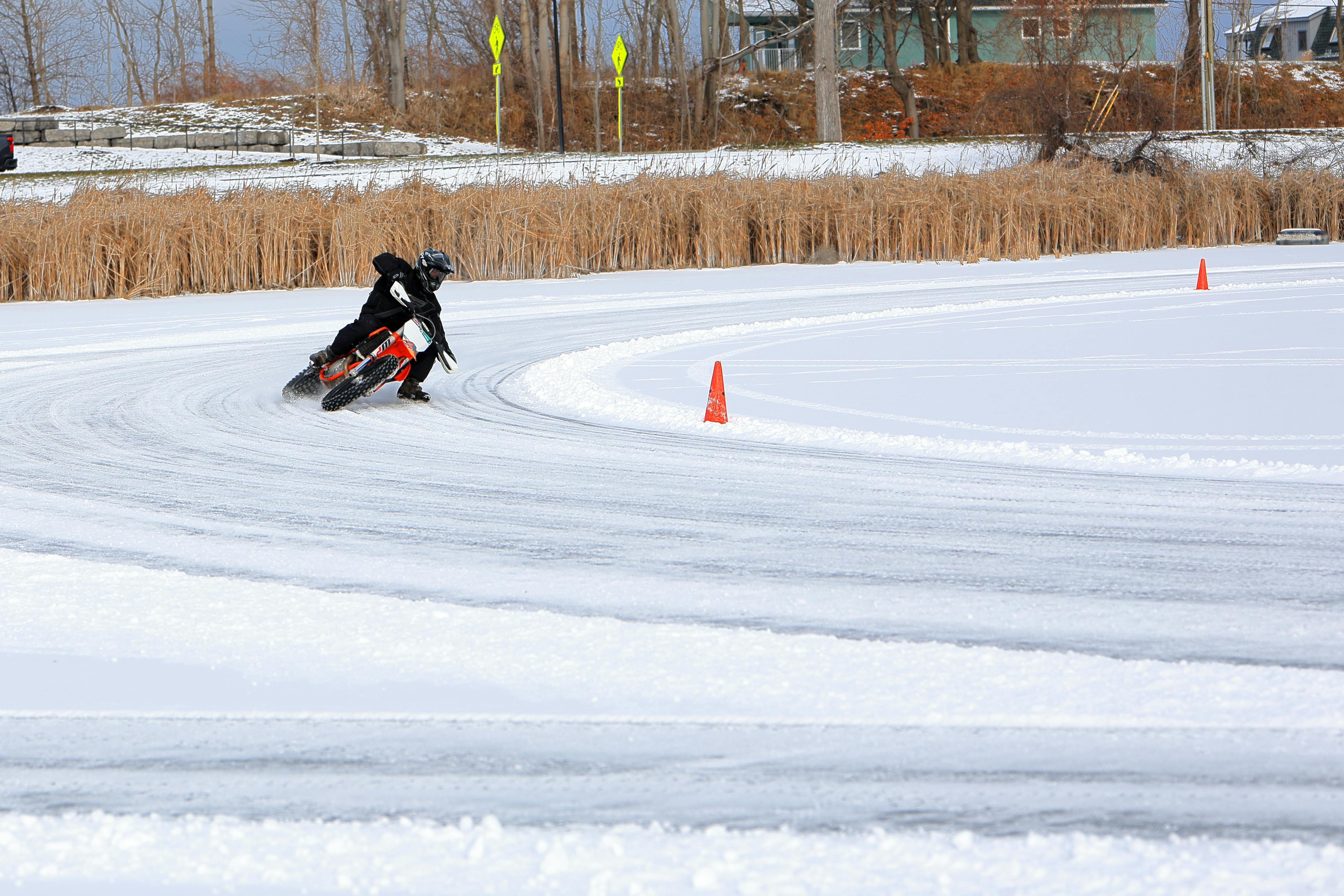 Ice Motorcycle Racing on Lake Ontario in Winter · Free Stock Photo