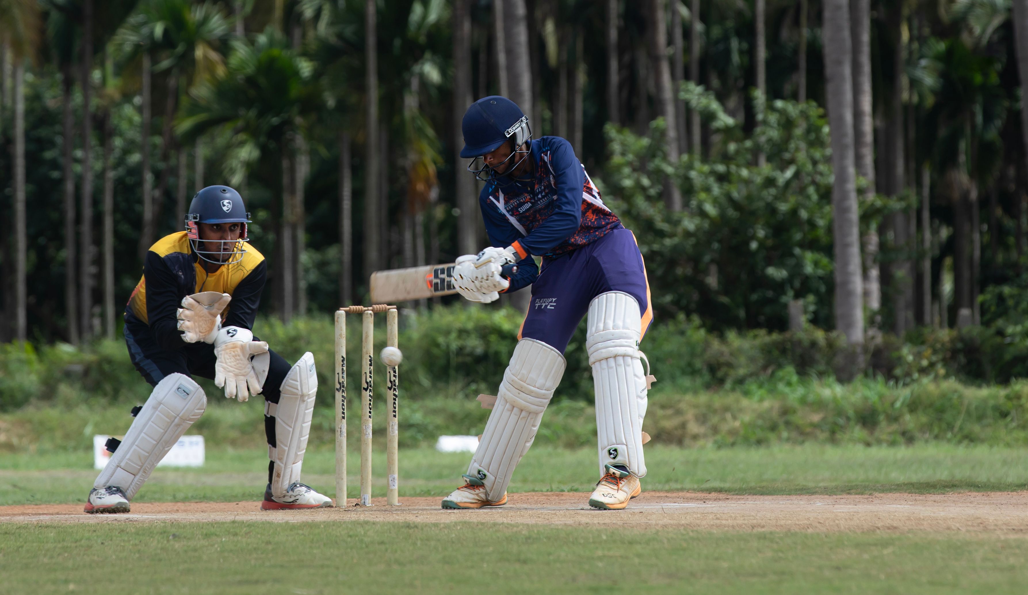 Cricketers in Action on Sunny Day · Free Stock Photo