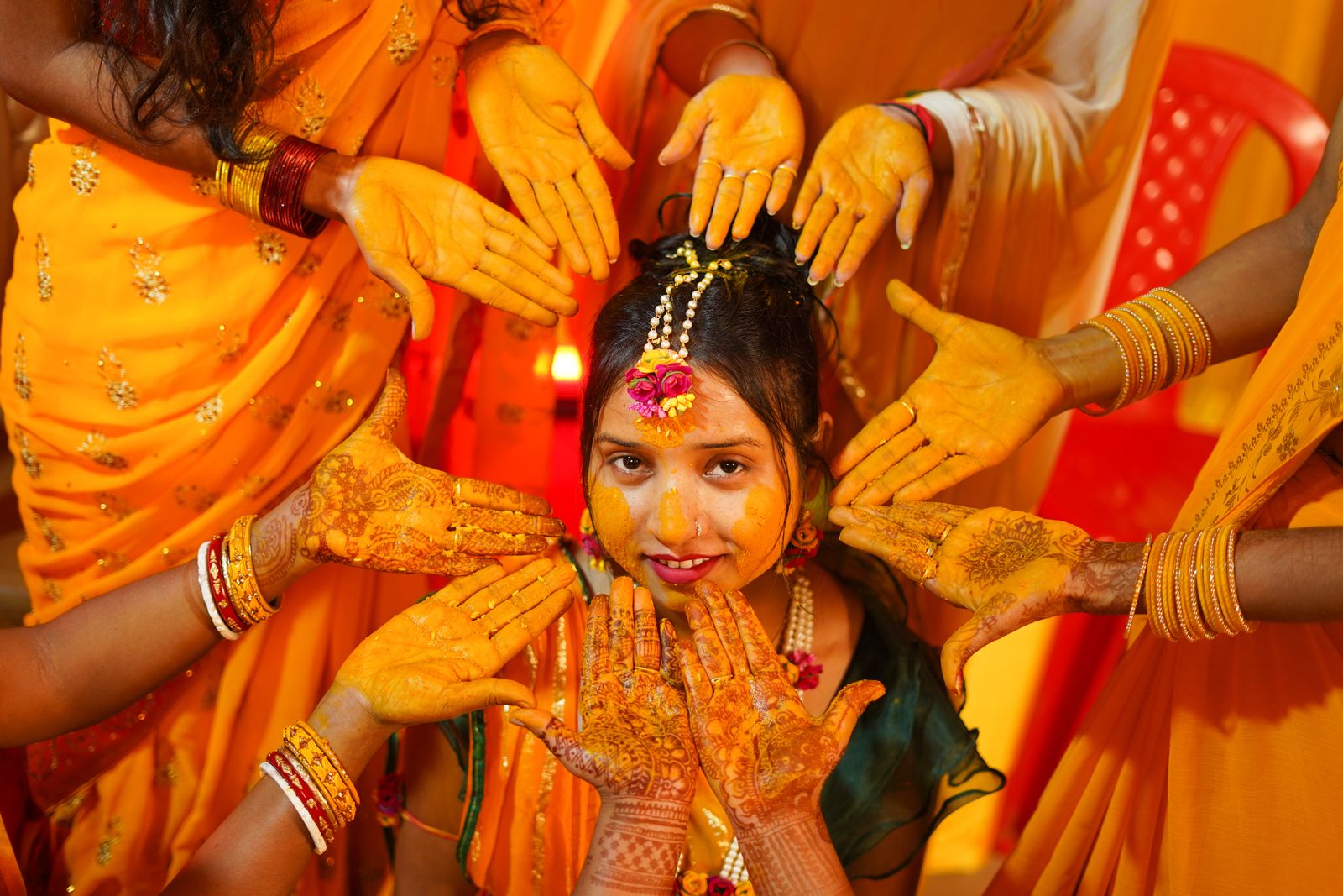 Indian Bride Haldi Ceremony Images Photos, Download The BEST Free ...