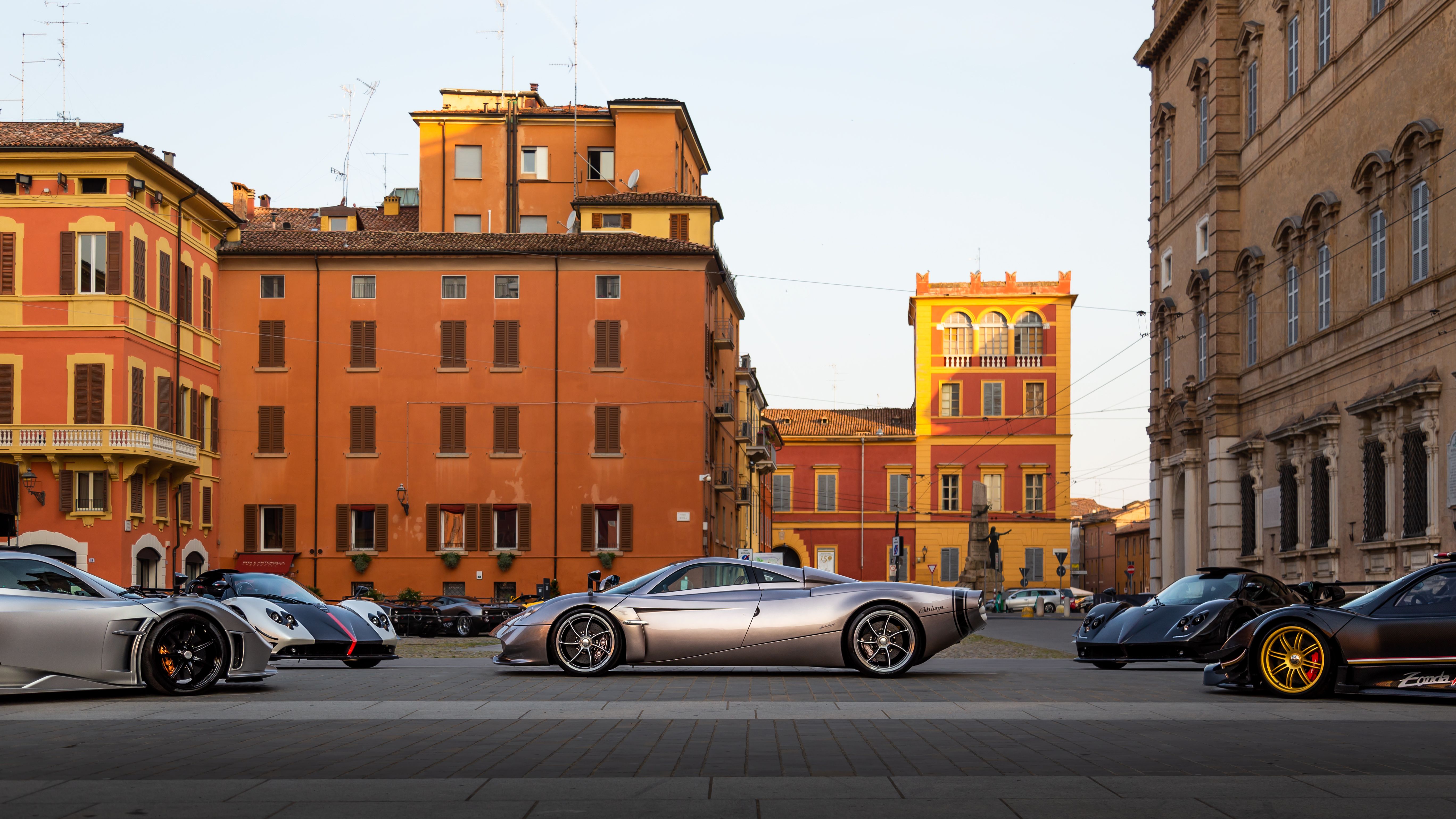 Luxury Supercars in Historic Italian Plaza · Free Stock Photo
