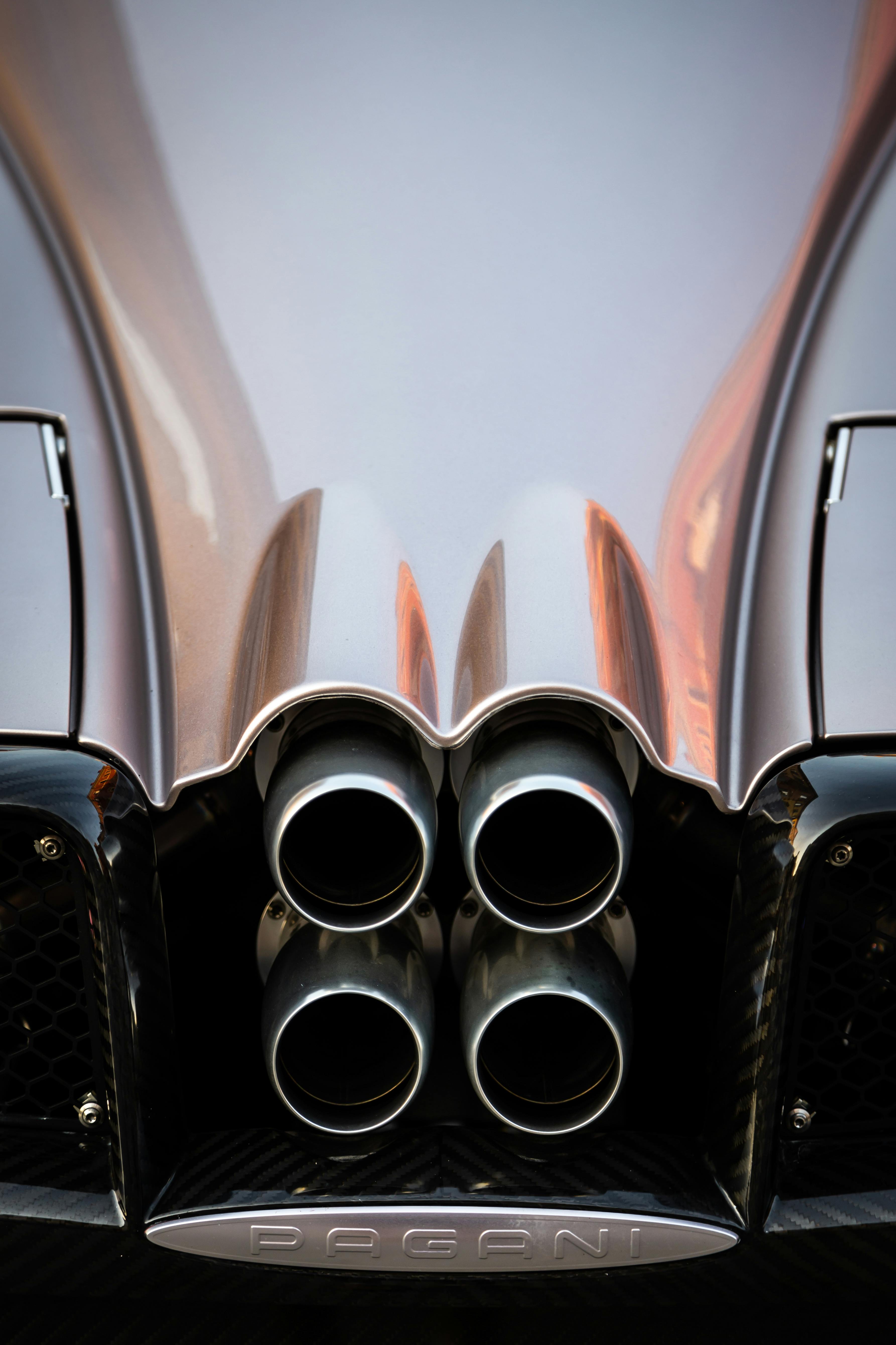 Close-Up of Pagani Hypercar Exhaust System · Free Stock Photo