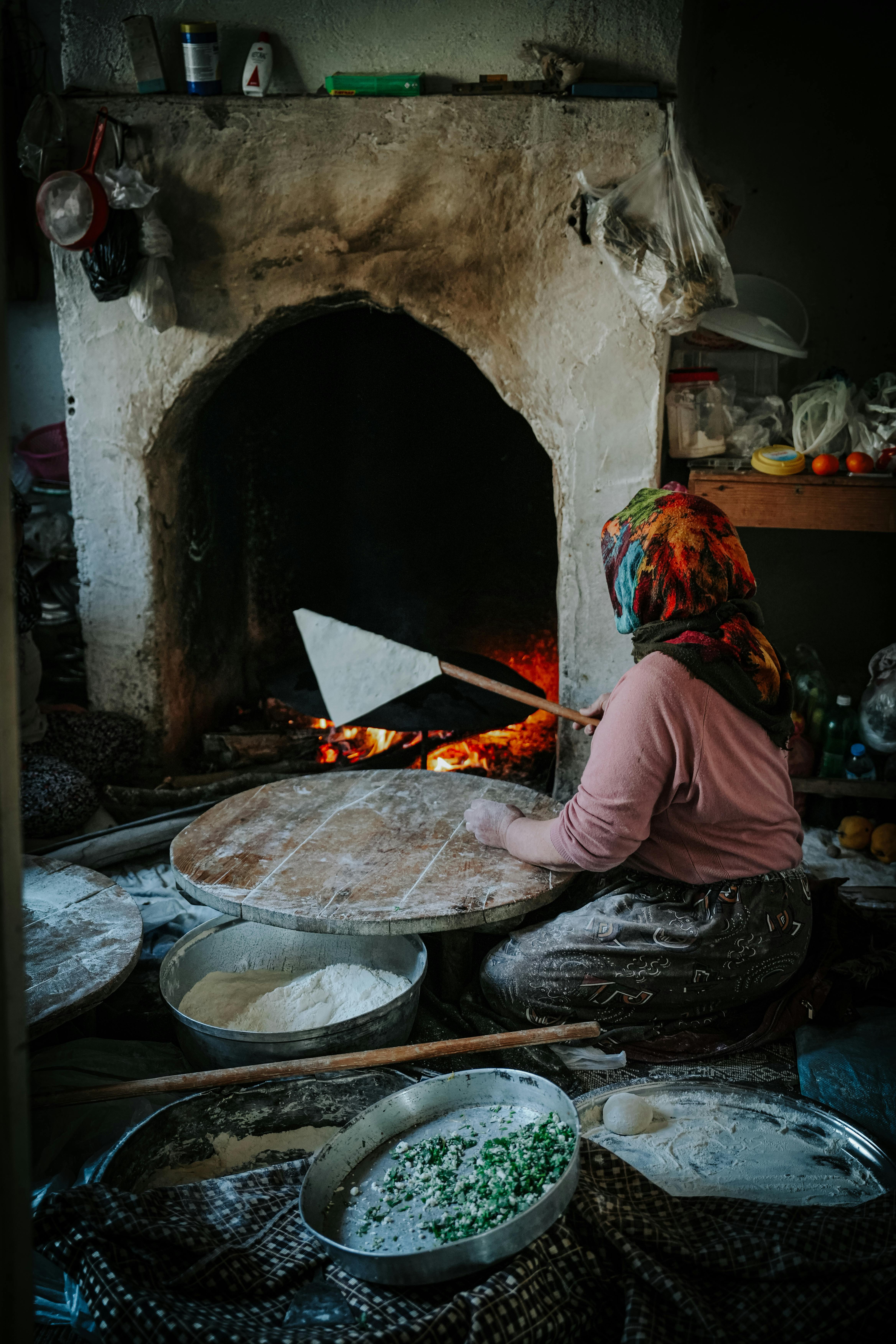 Traditional Bread Making Process in Rustic Kitchen · Free Stock Photo