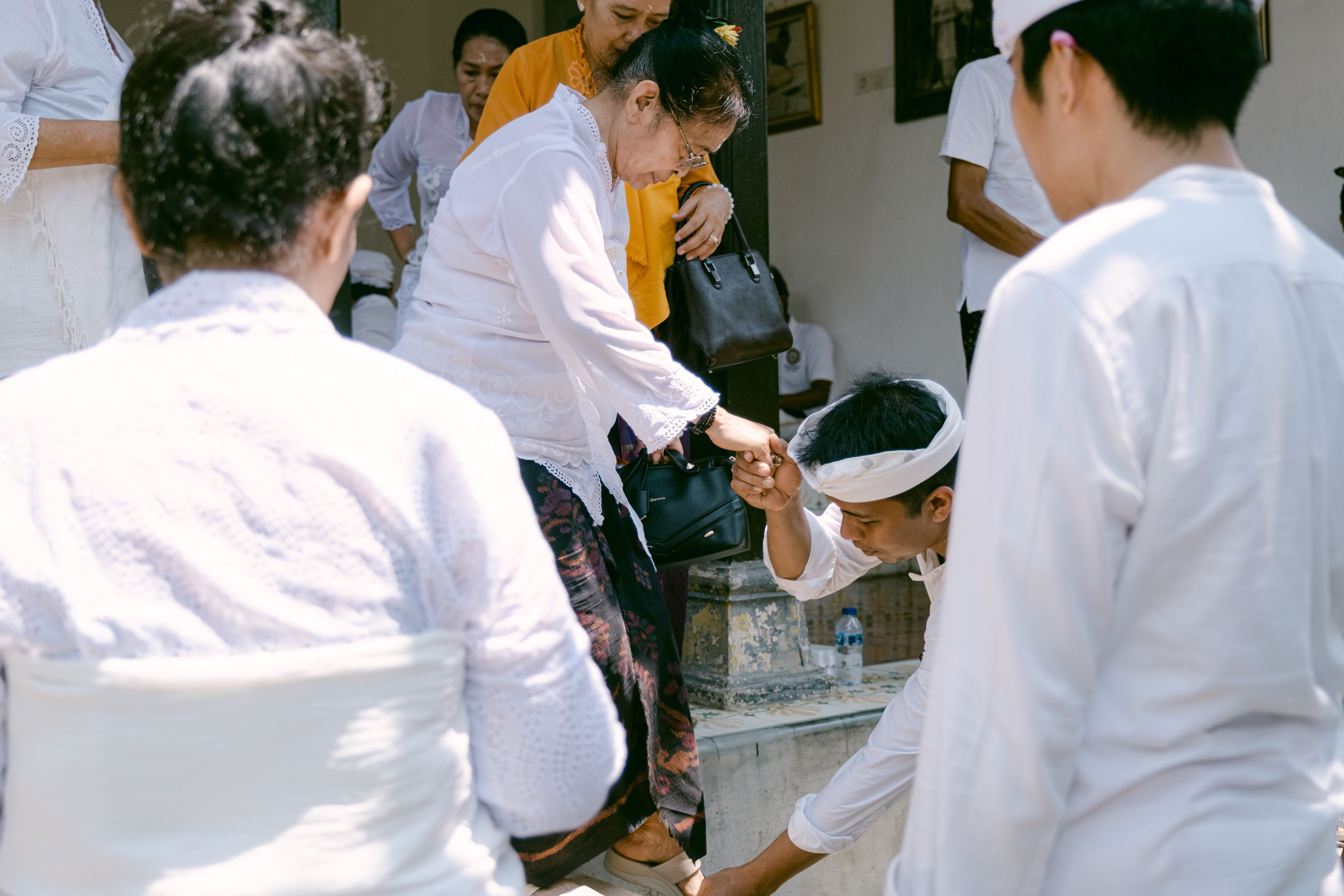 Traditional Ceremony with Helping Hand in Bali · Free Stock Photo