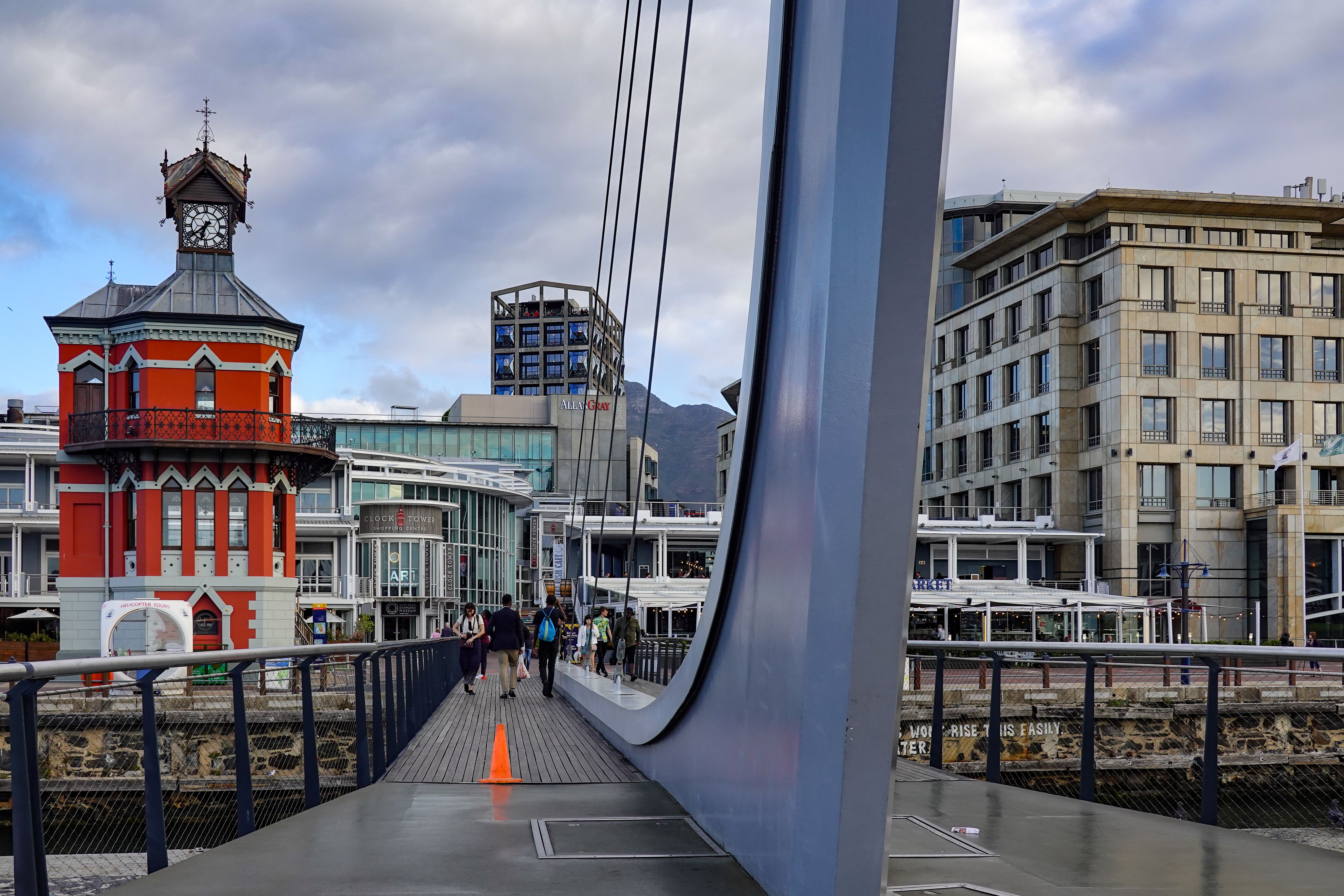Iconic V&A Waterfront Clocktower and Bridge View · Free Stock Photo