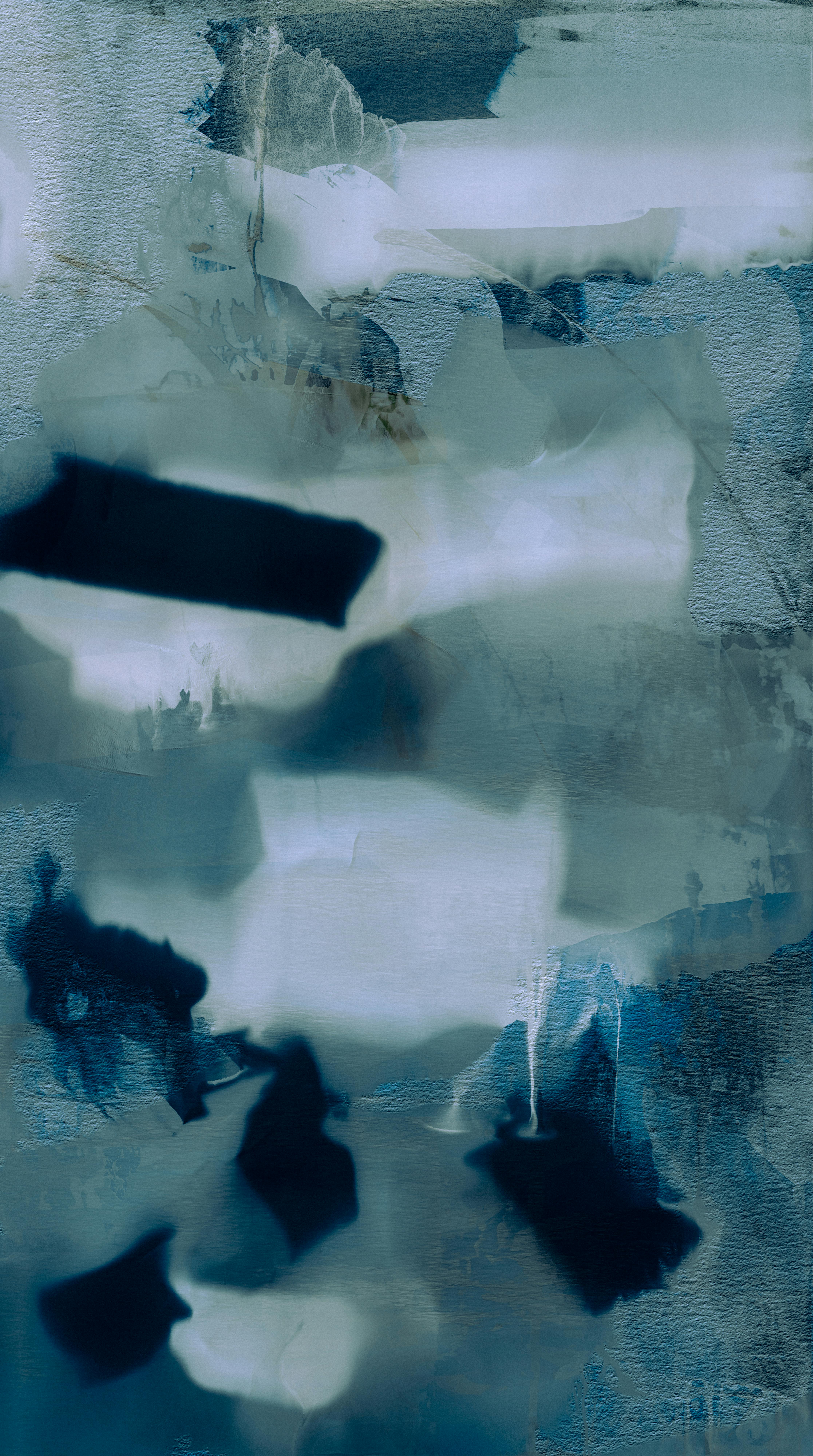 Dynamic Abstract Expressionist Blue Painting · Free Stock Photo